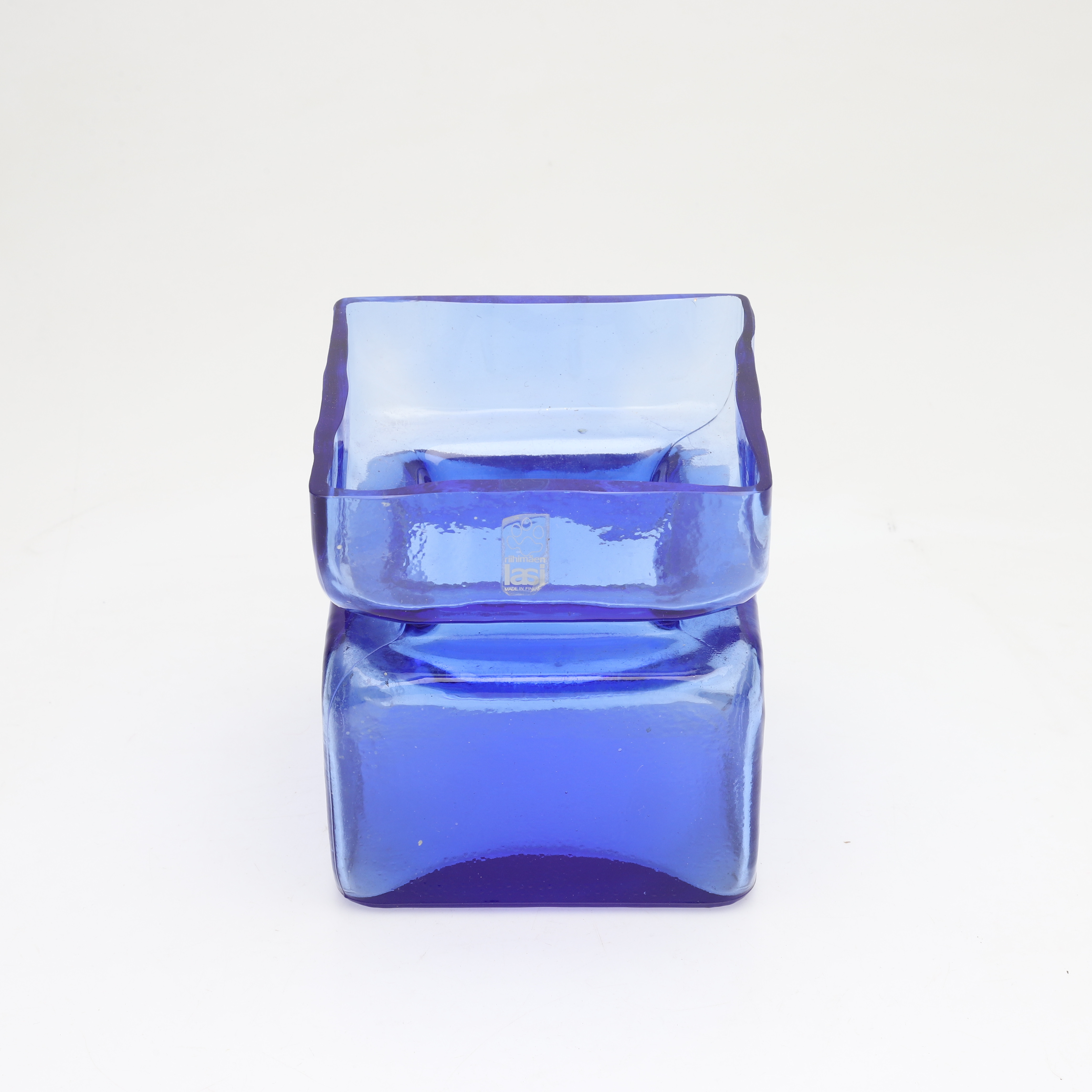 Images for 3093708. HELENA TYNELL. Vase, blue glass, "Pala", Riihimäen ...