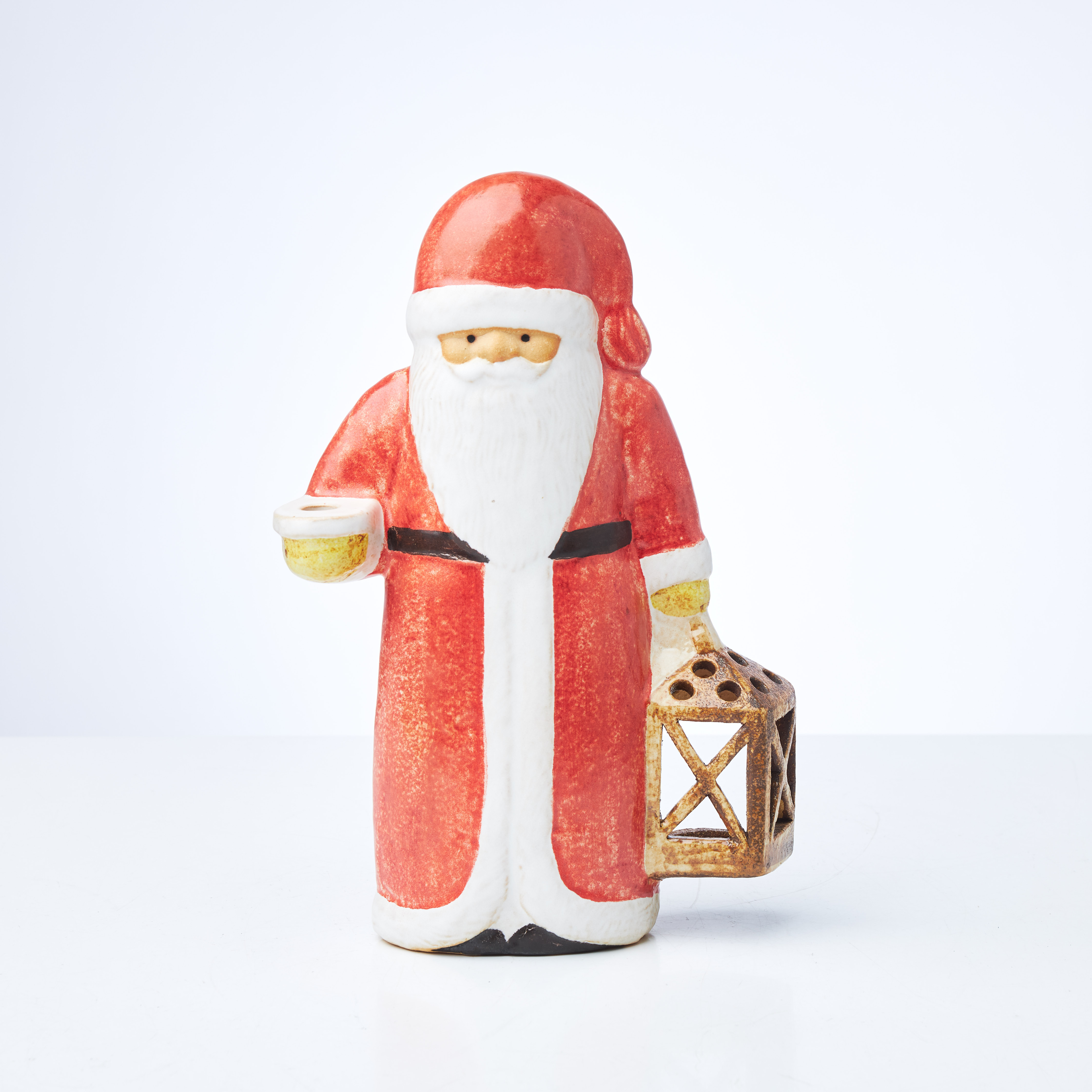 Images for 3095614. LISA LARSON. Santa with lantern, figurine, glazed ...