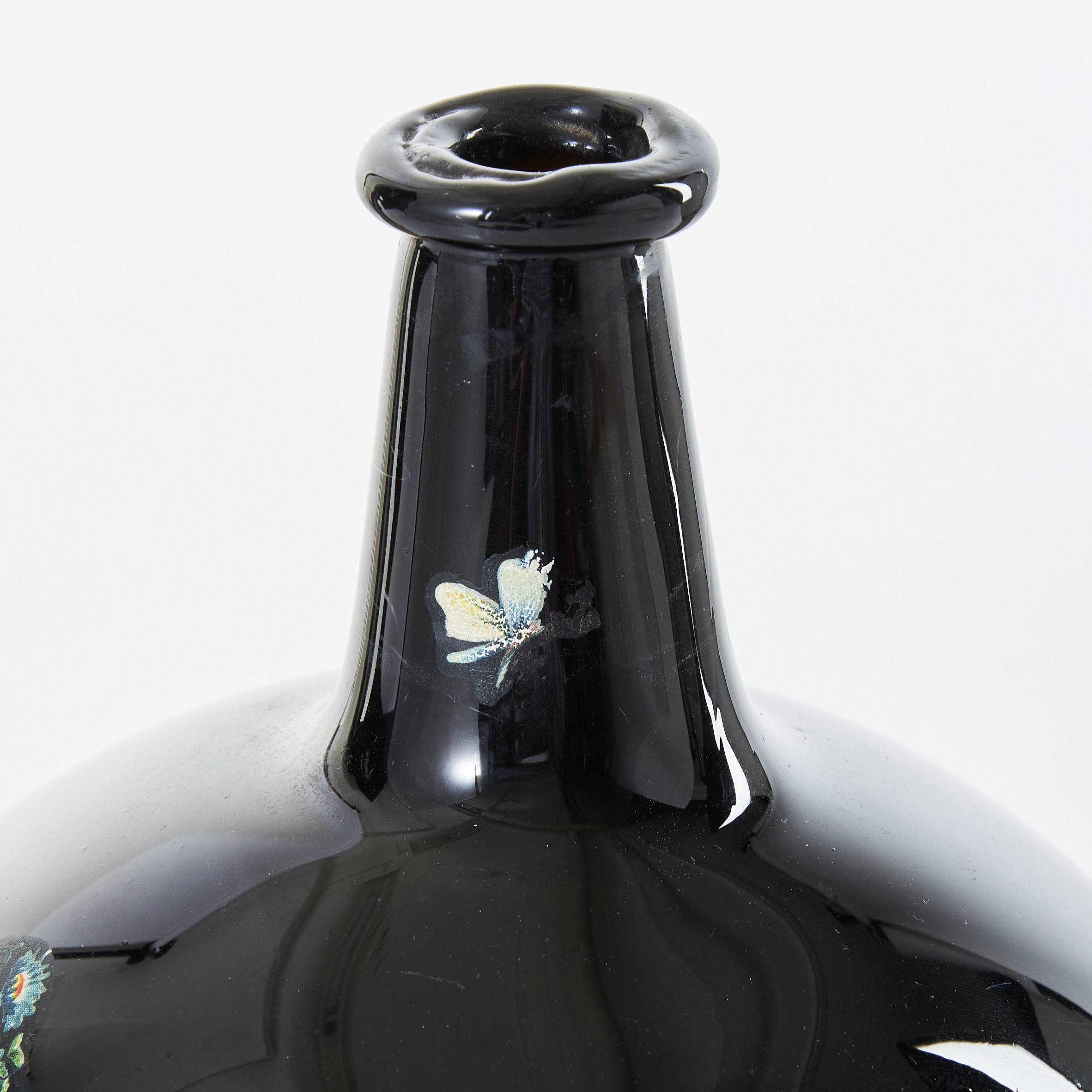 Images for 3106320. BALLOON BOTTLE, 1700/19th century, dark brown glass ...