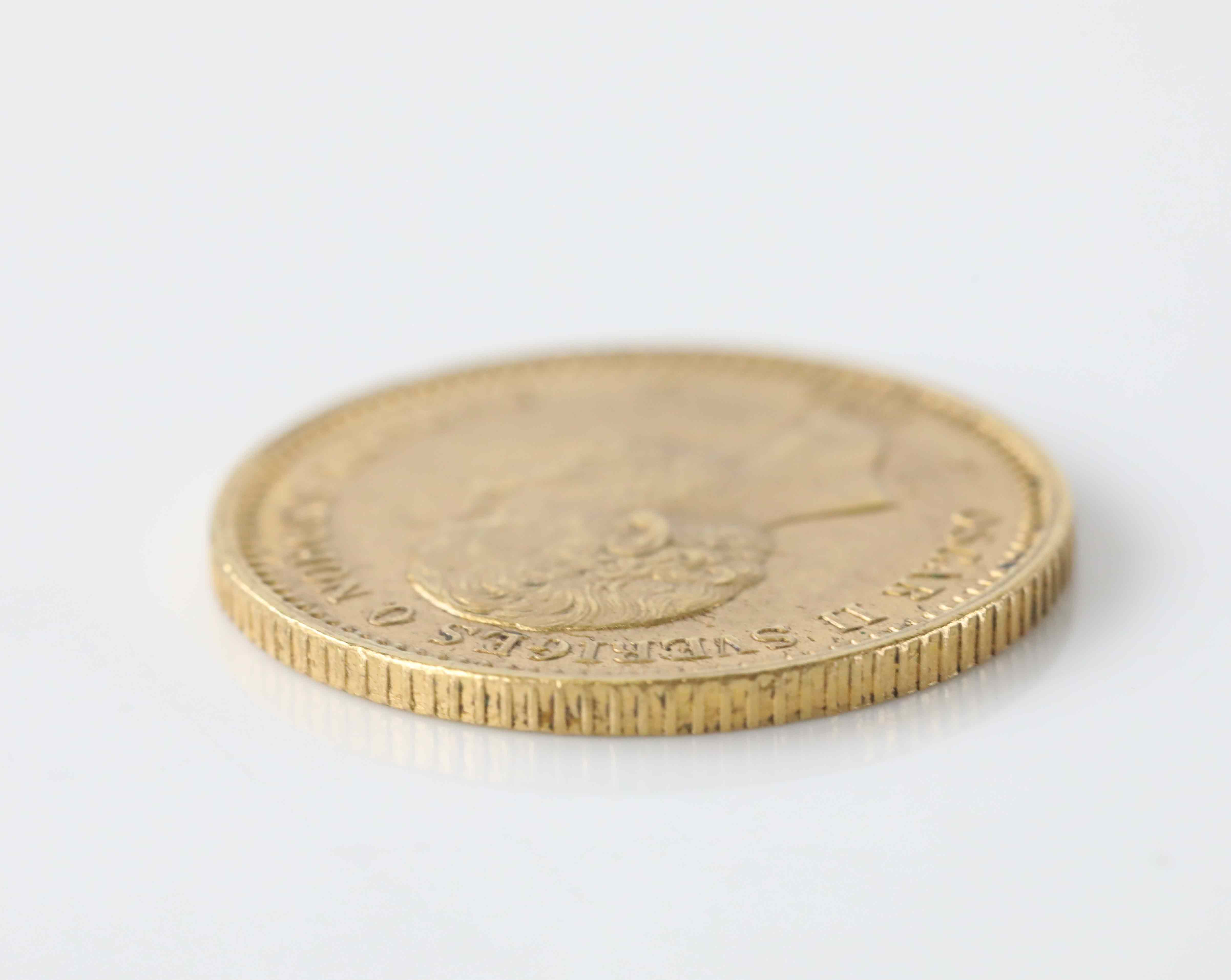 Images for 3110288. A 10 kronor coin, gold, Oscar II King of Sweden and ...