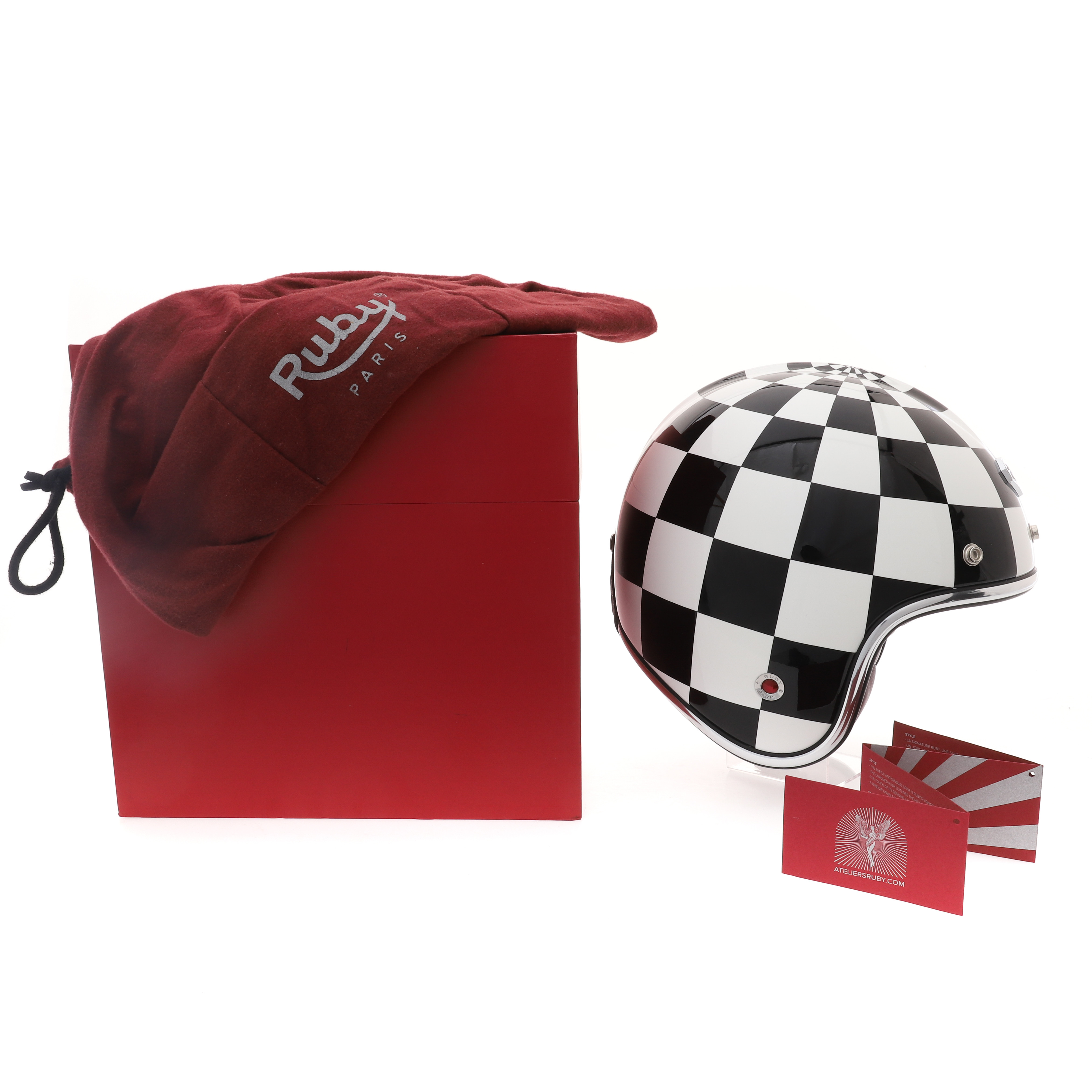 Images for 3110889. RUBY. A PAVILLON VICTOIRE CRASH HELMET, DESIGNED BY JERÔME COSTE. - Auctionet