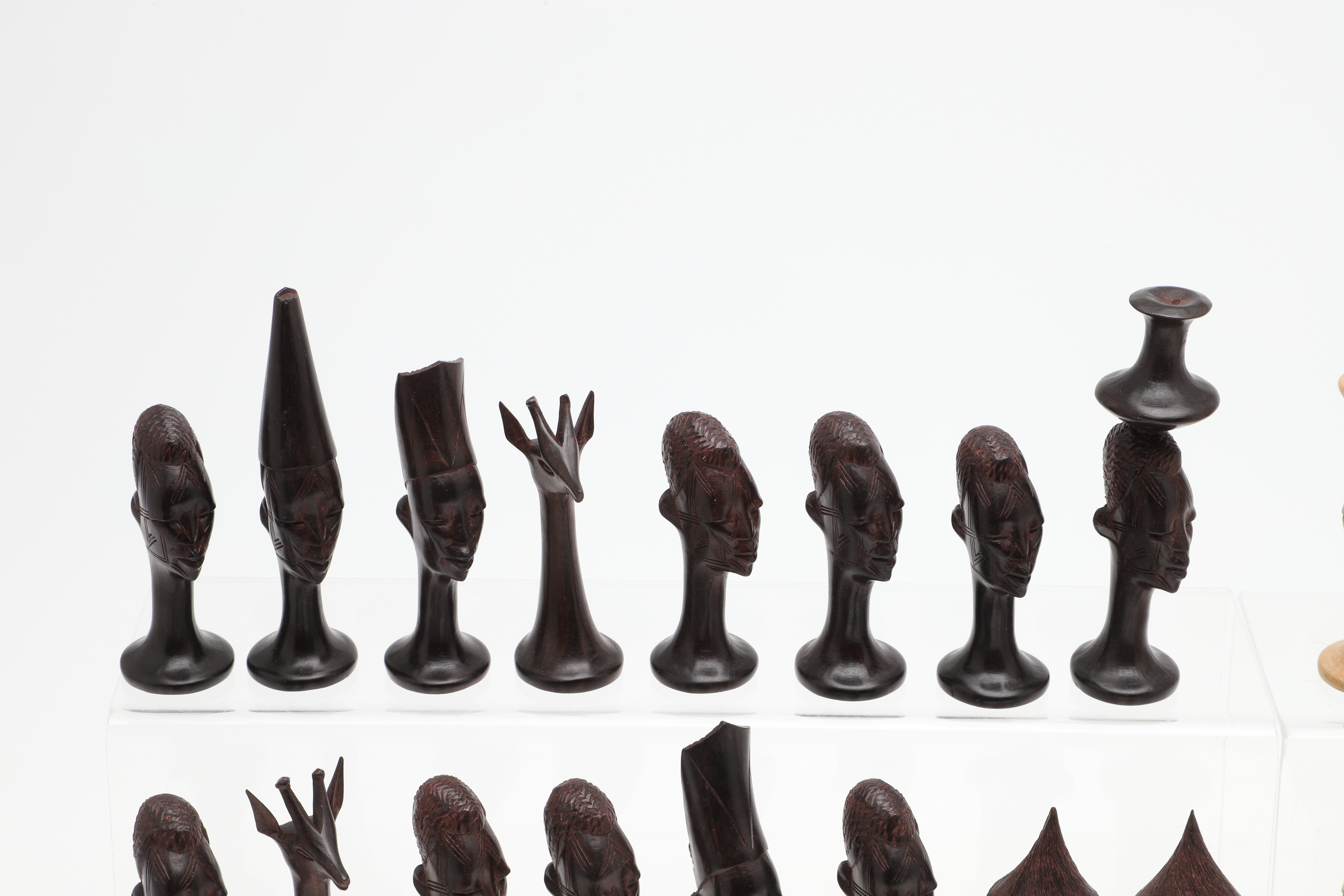 Images for 3113603. TRIBAL INTEREST - CARVED AFRICAN CHESS SET, MAKONDE ...