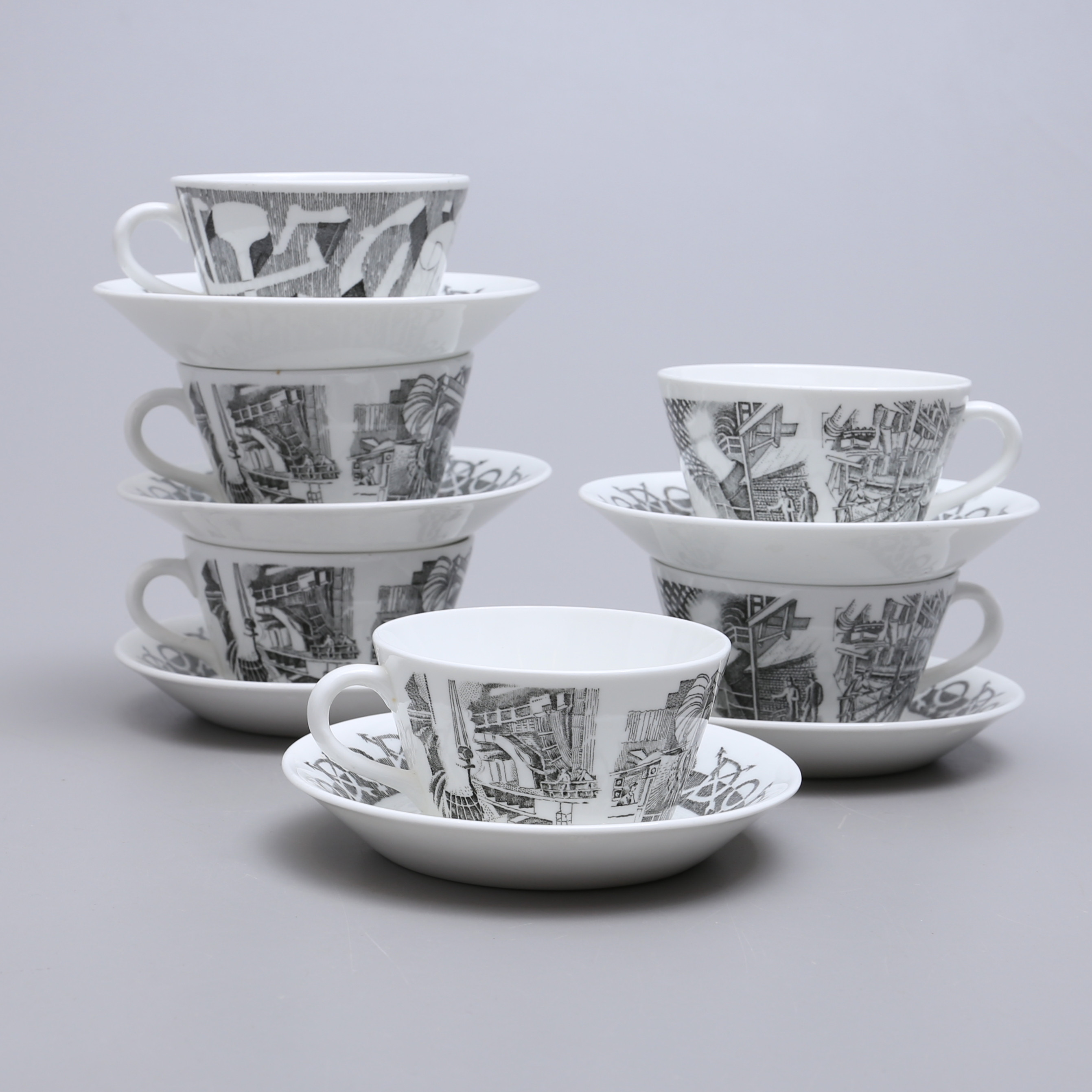 Images for 3116897. STIG LINDBERG. Tea cups with saucers, 6 pcs ...