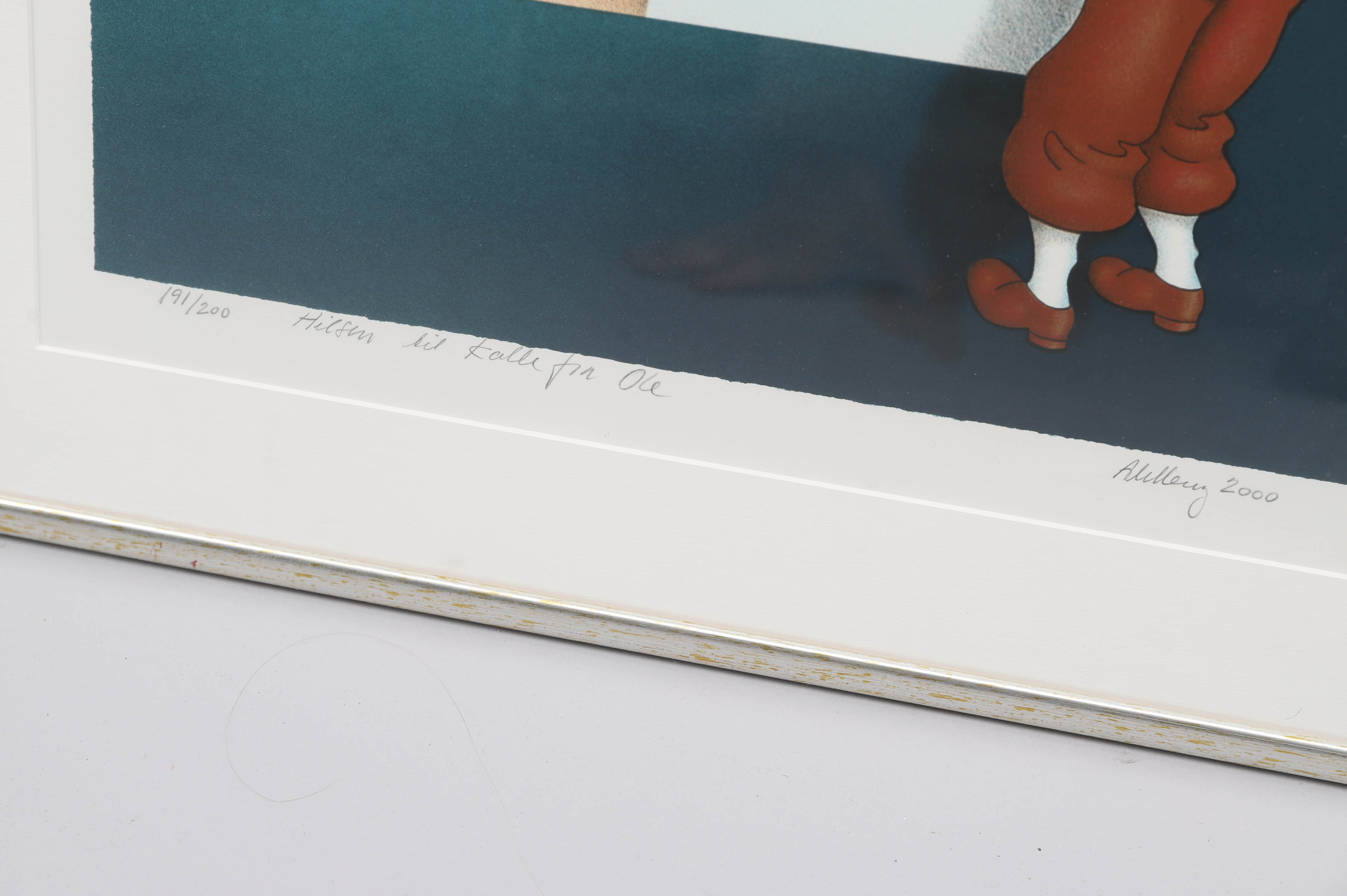 Bilder för 3120088. OLE AHLBERG. Komposition med Tintin, litografi ...