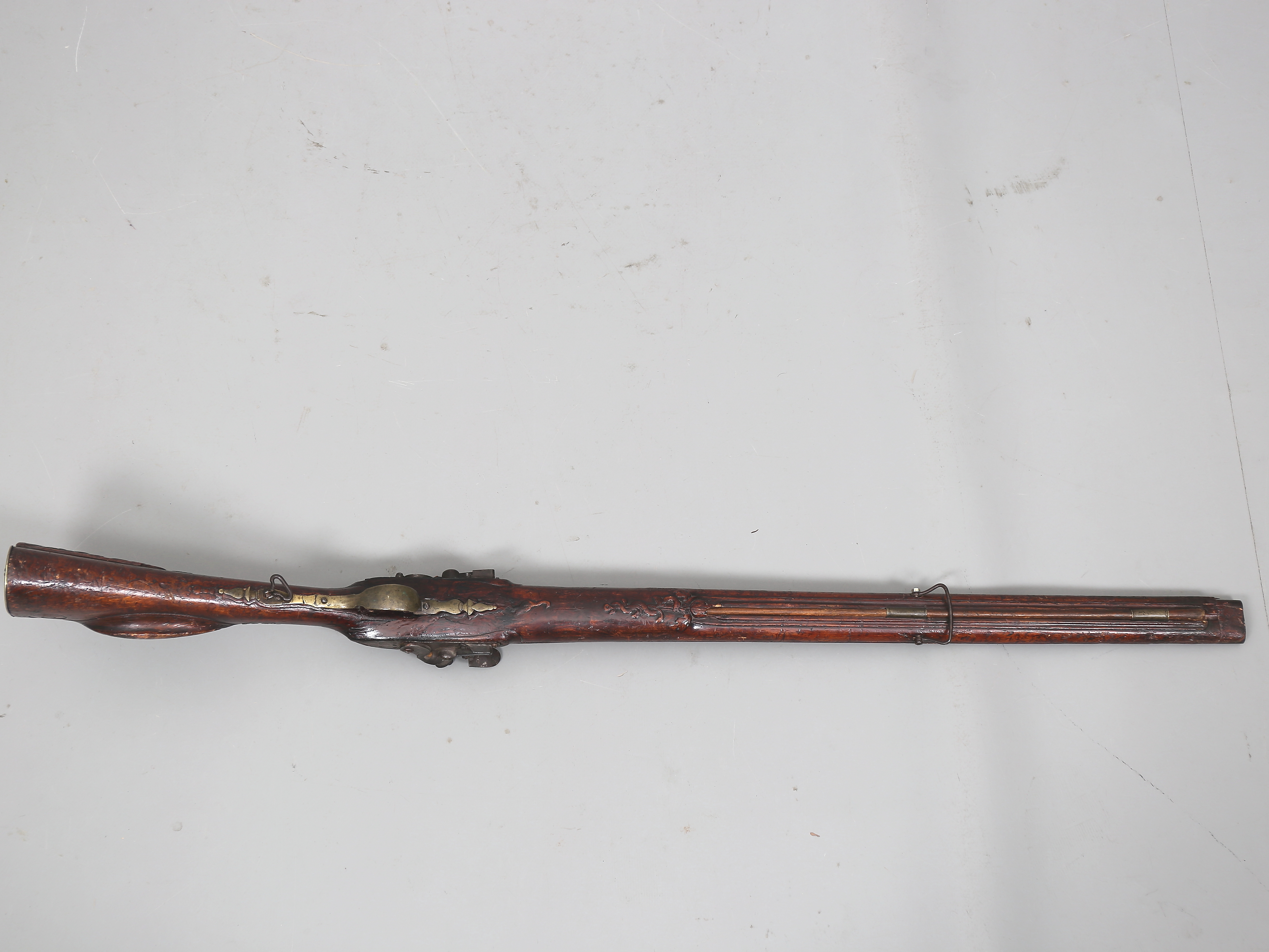 Images for 314278. FLINT LOCK RIFLE, double barrel, later half of the ...