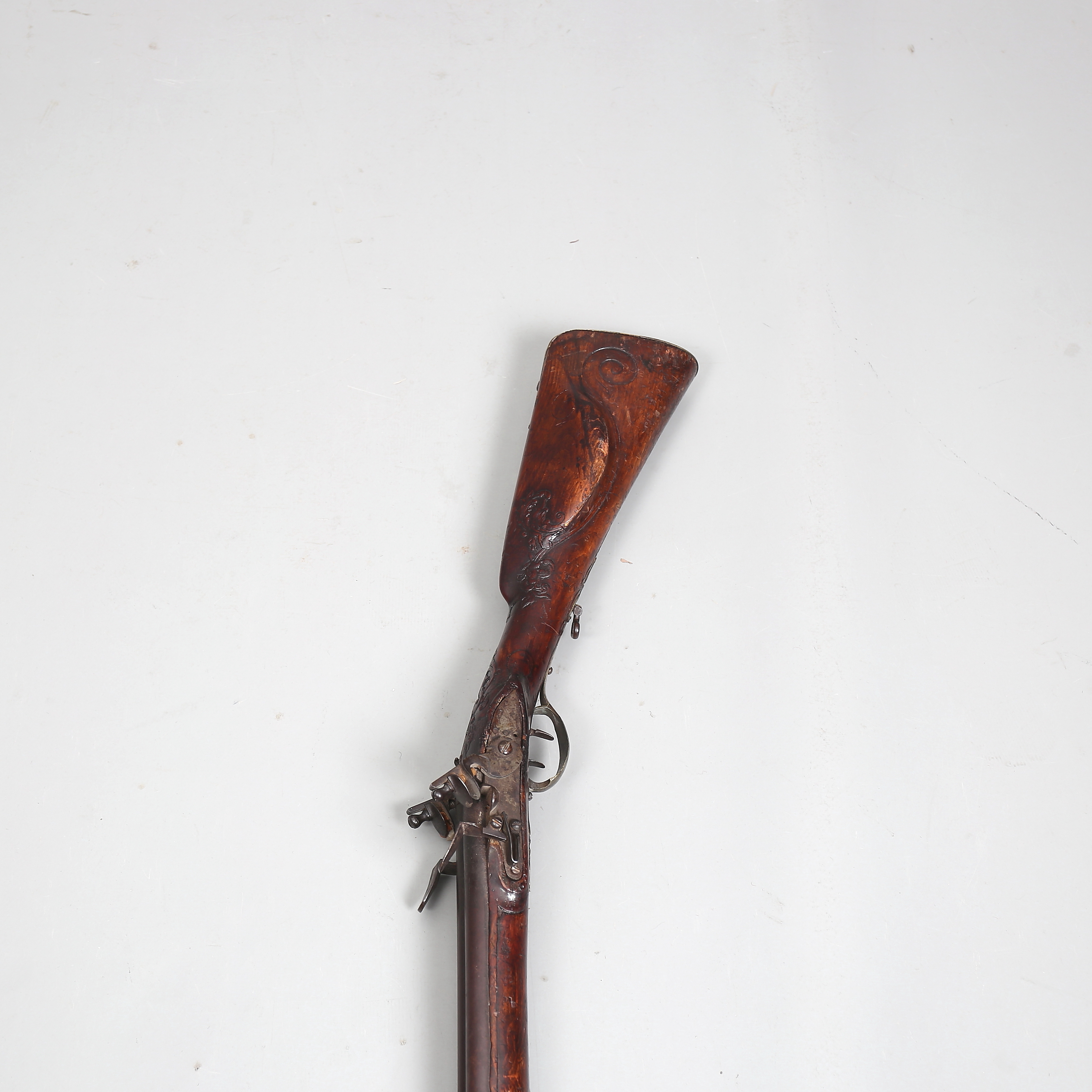 Images for 314278. FLINT LOCK RIFLE, double barrel, later half of the ...