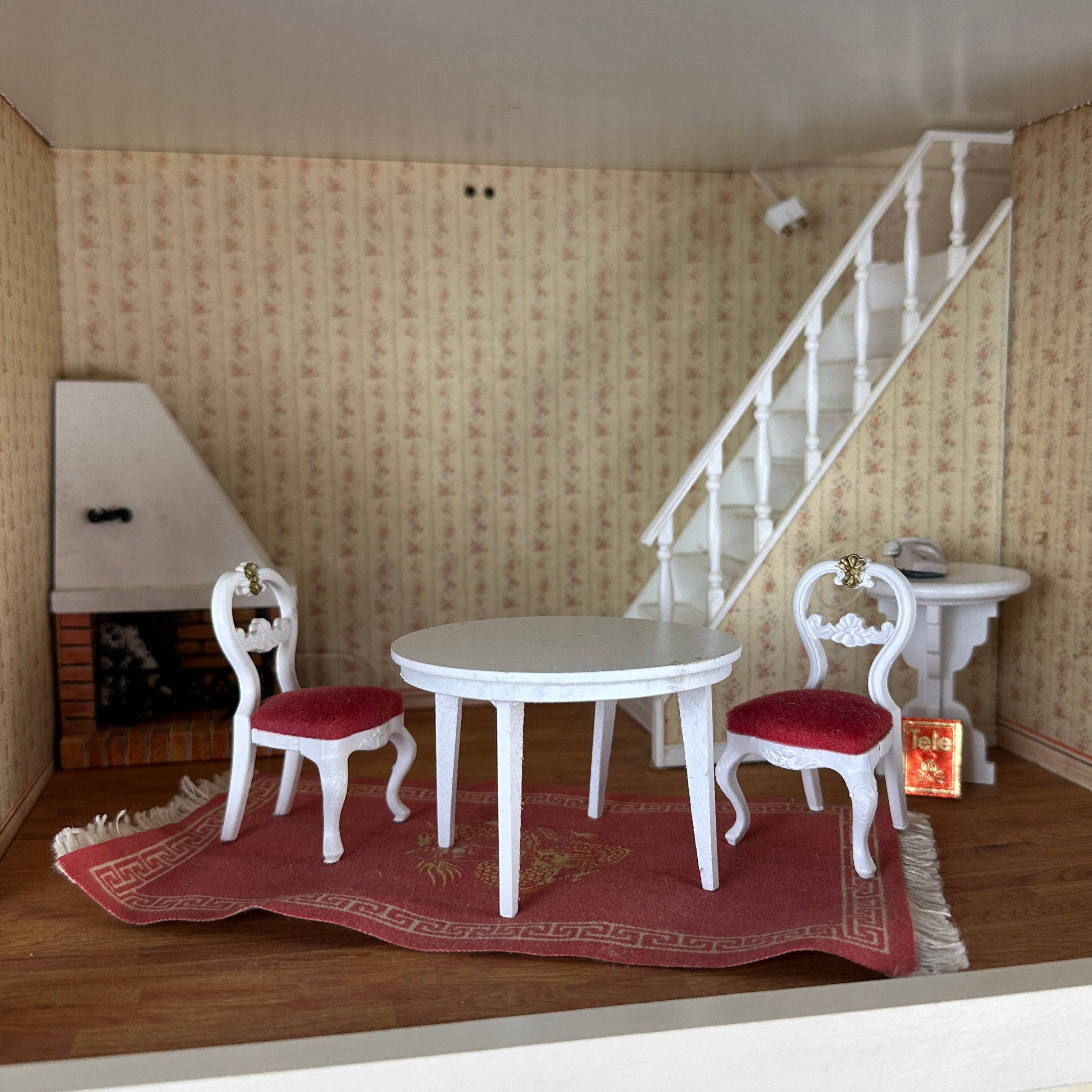 Images for 3150418. DOLL CABINET with car, furniture and dolls, 3 ...