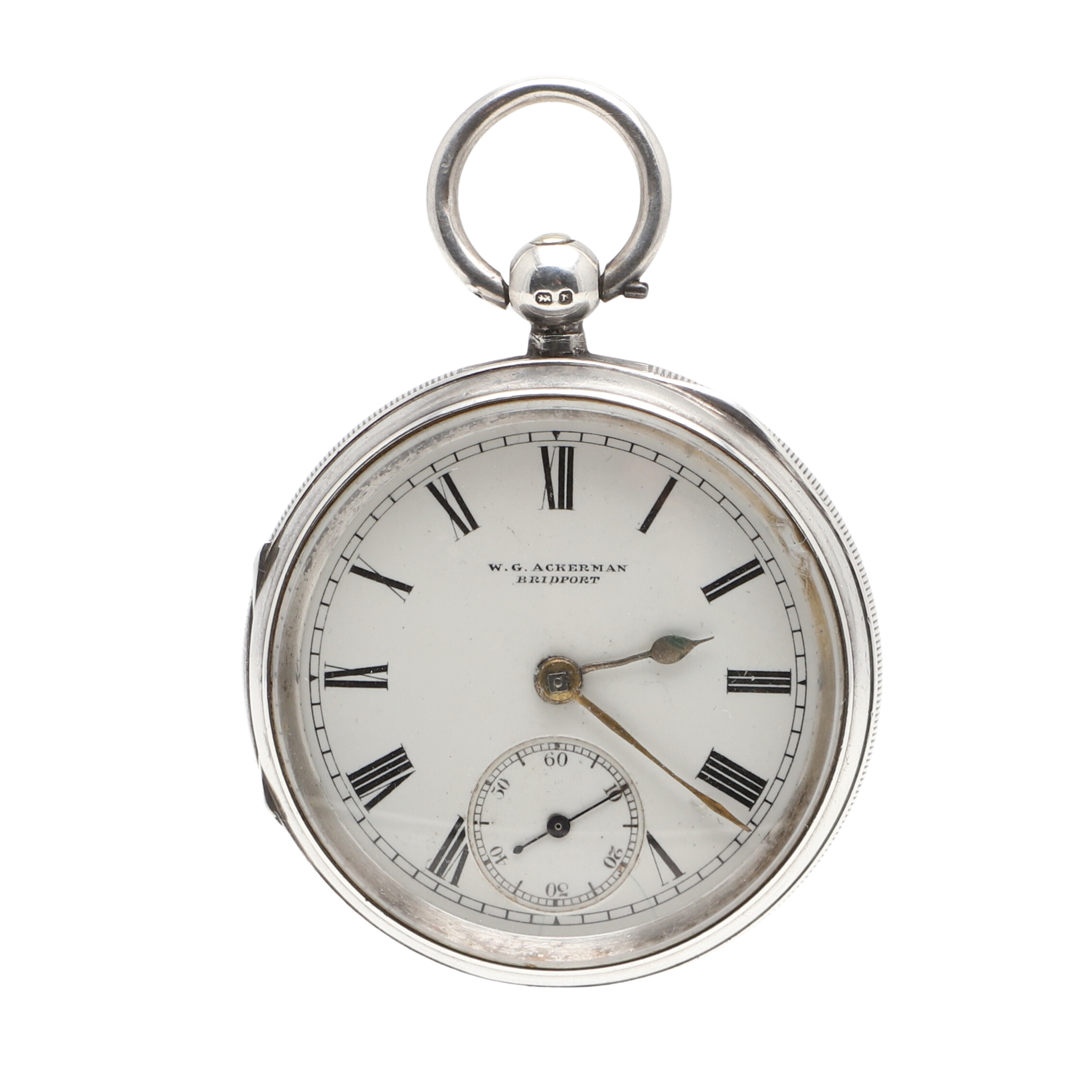 Images for 3164205. A VICTORIAN SILVER POCKET WATCH BY WG ACKERMAN OF ...