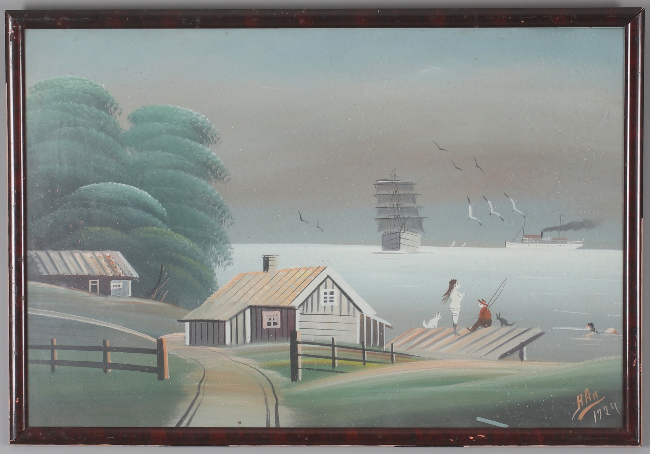 Images for 3164595. HERMAN ANDERSSON. Composition, oil on cardboard ...