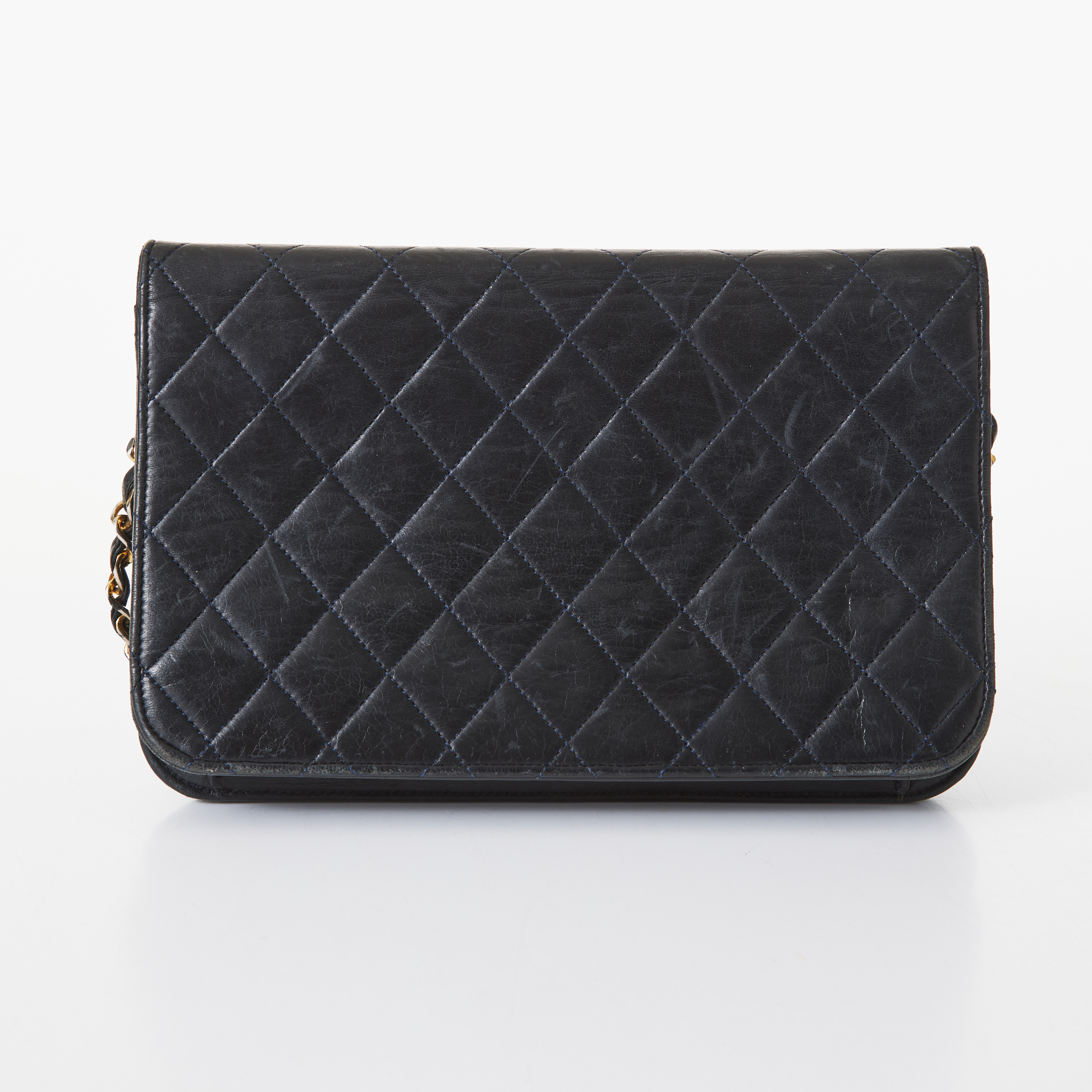 Images for 3175930. CHANEL, single flap bag, dark blue lambskin, CC ...