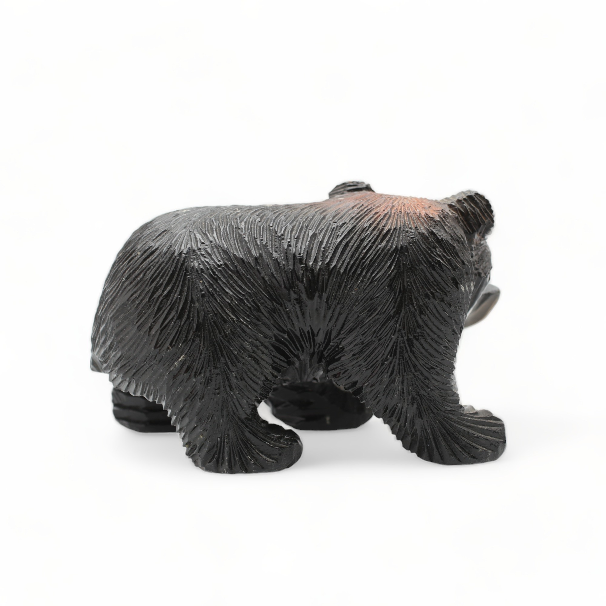 Images for 3192020. SCULPTURE, wood, bear with fish, Kibori Kuma, Japan ...