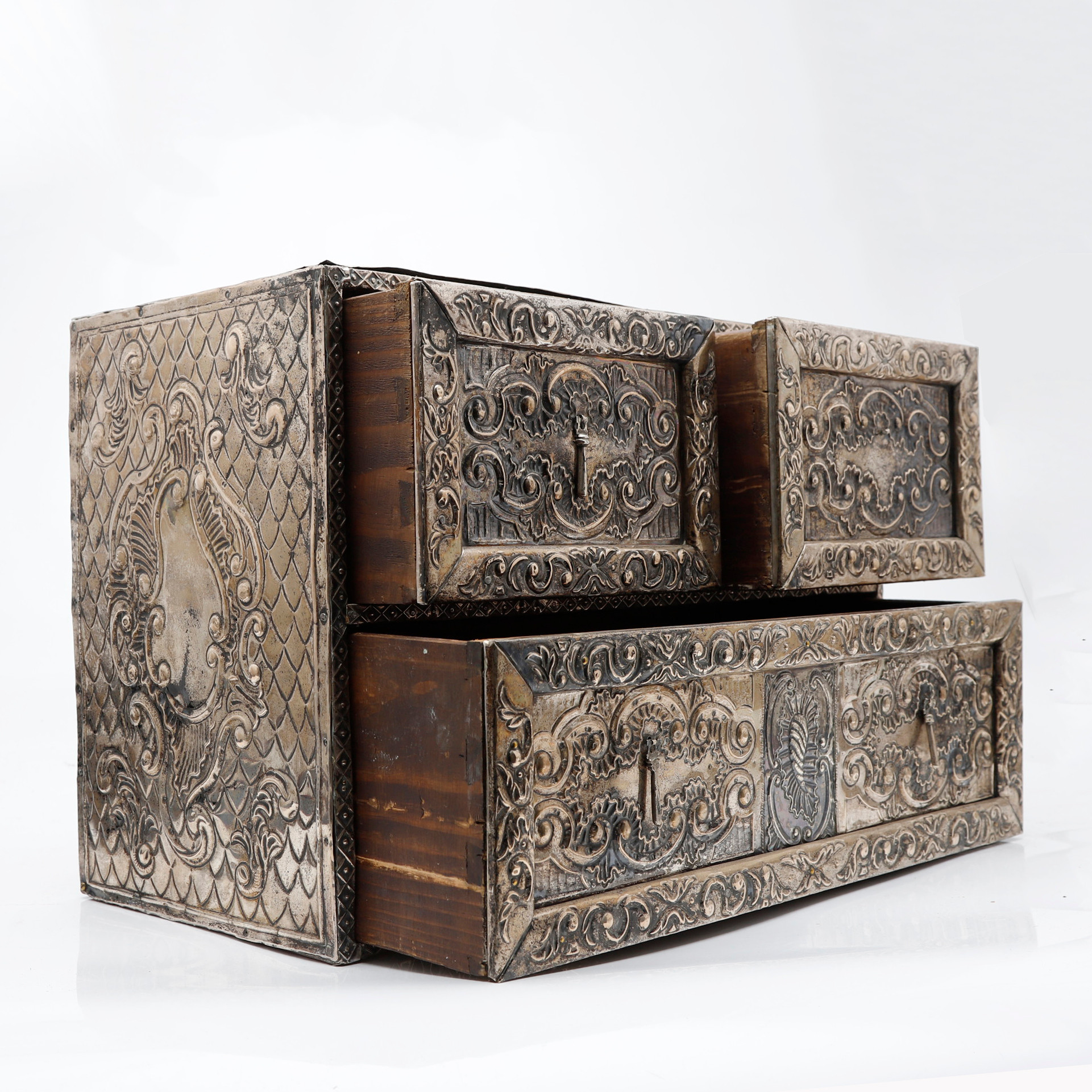 Images for 3192525. Seville Baroque-style chest in wood and embossed ...