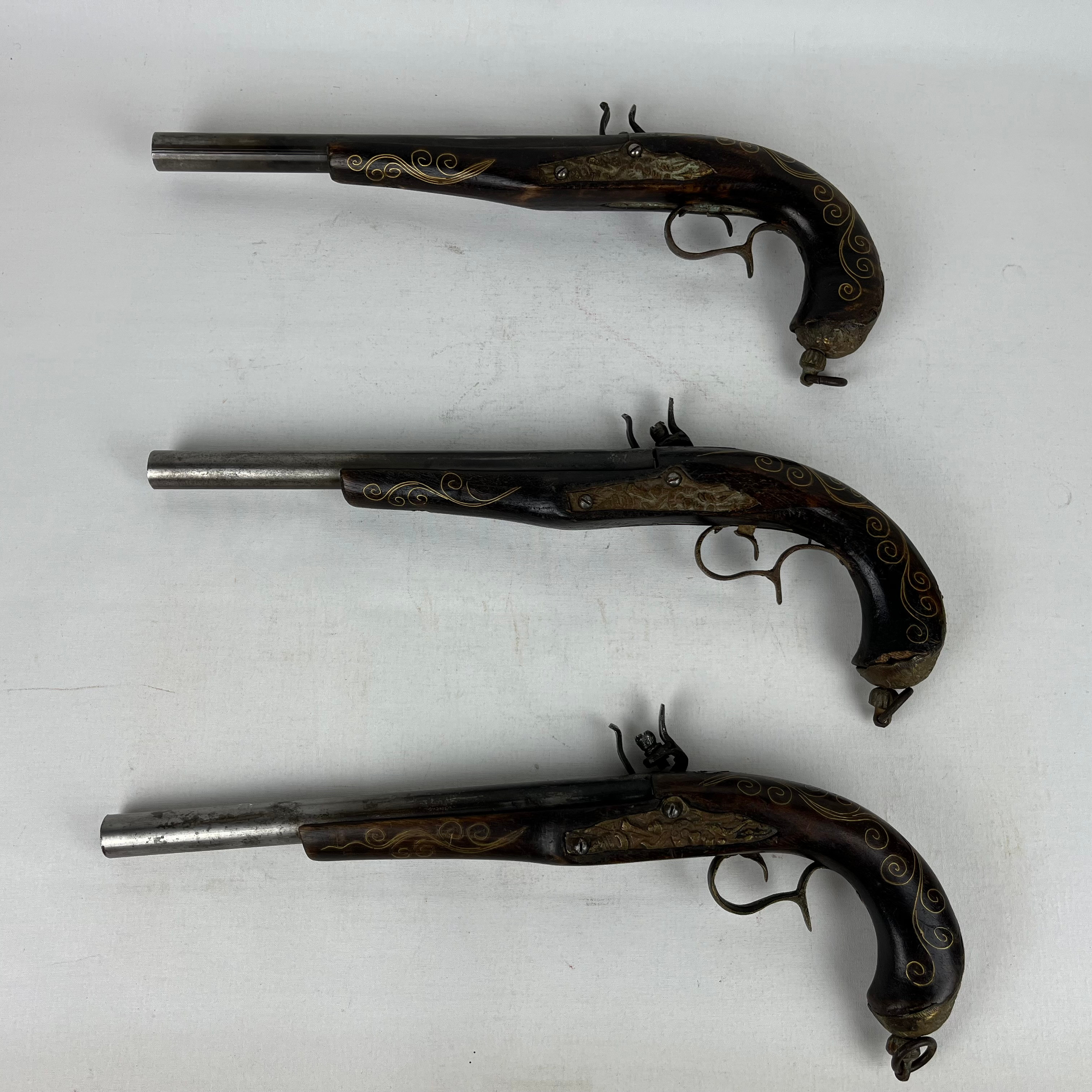 Images for 3194474. FLINTLOCK PISTOLS, 3pcs, replicas, 20th century ...
