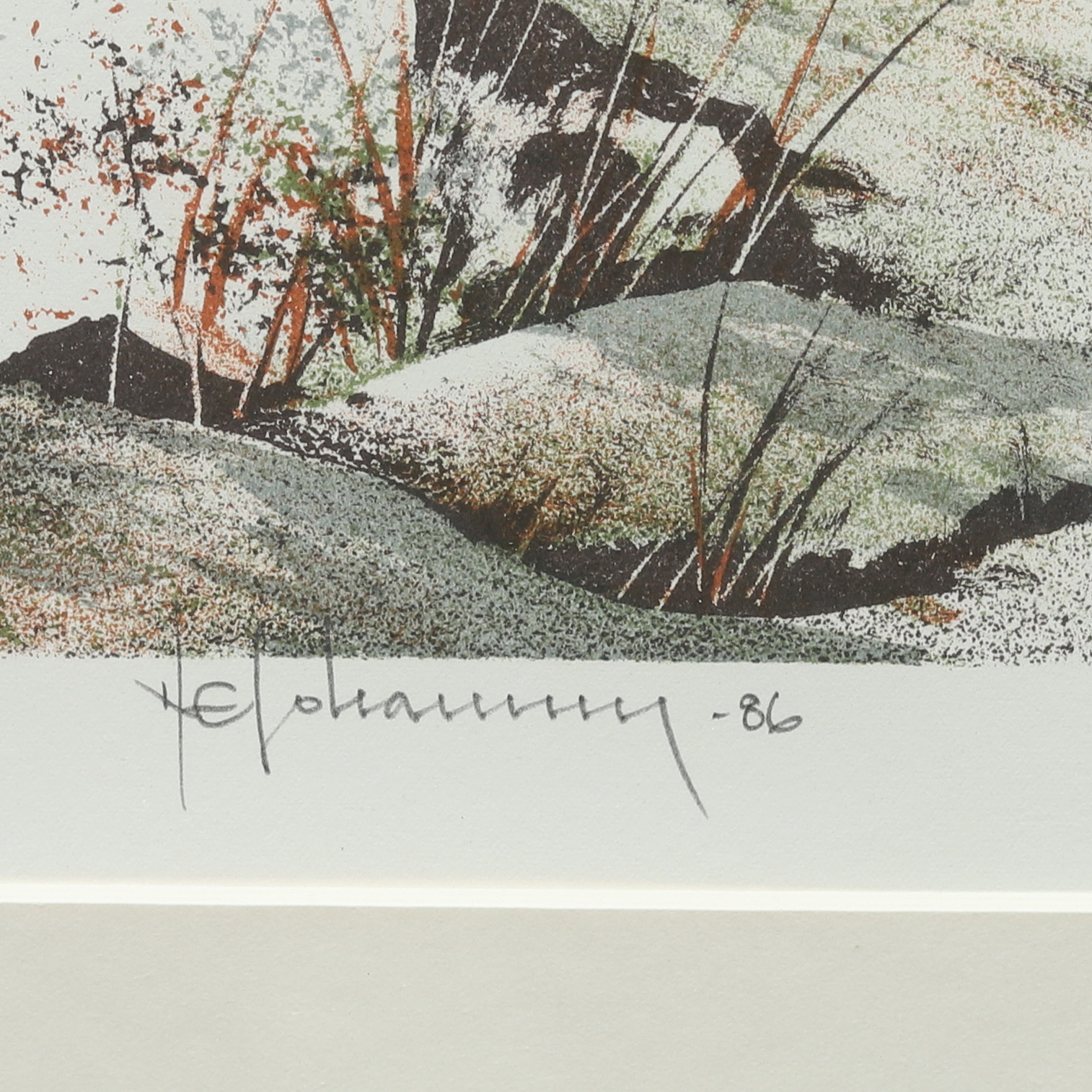 Images for 3195540. NILS-ERIK JOHANSSON. Cart on meadow, lithograph no ...