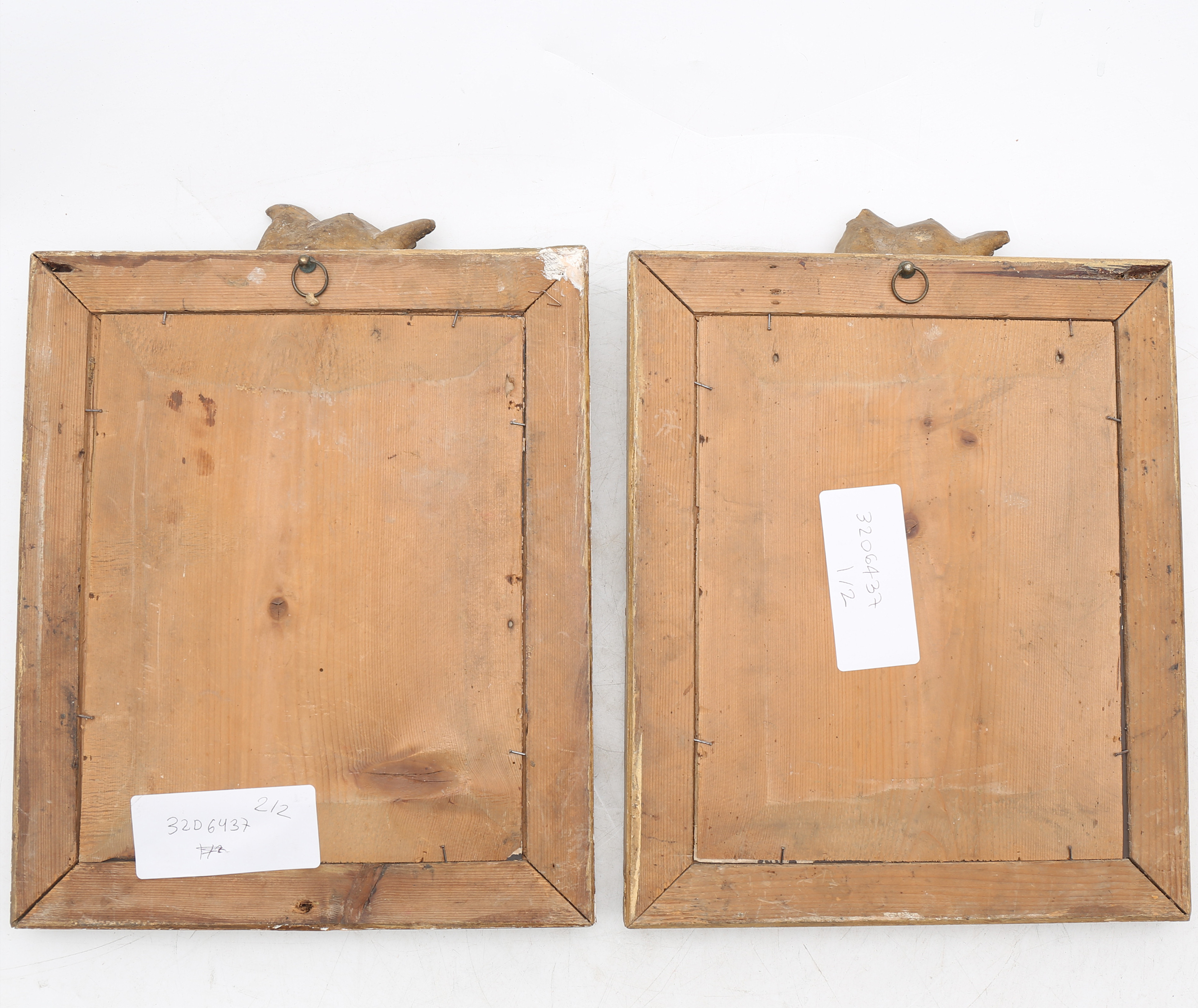 Images for 3206437. Pair of mirrors with frame in stuccoed, painted and gilt wood, early 20th ...