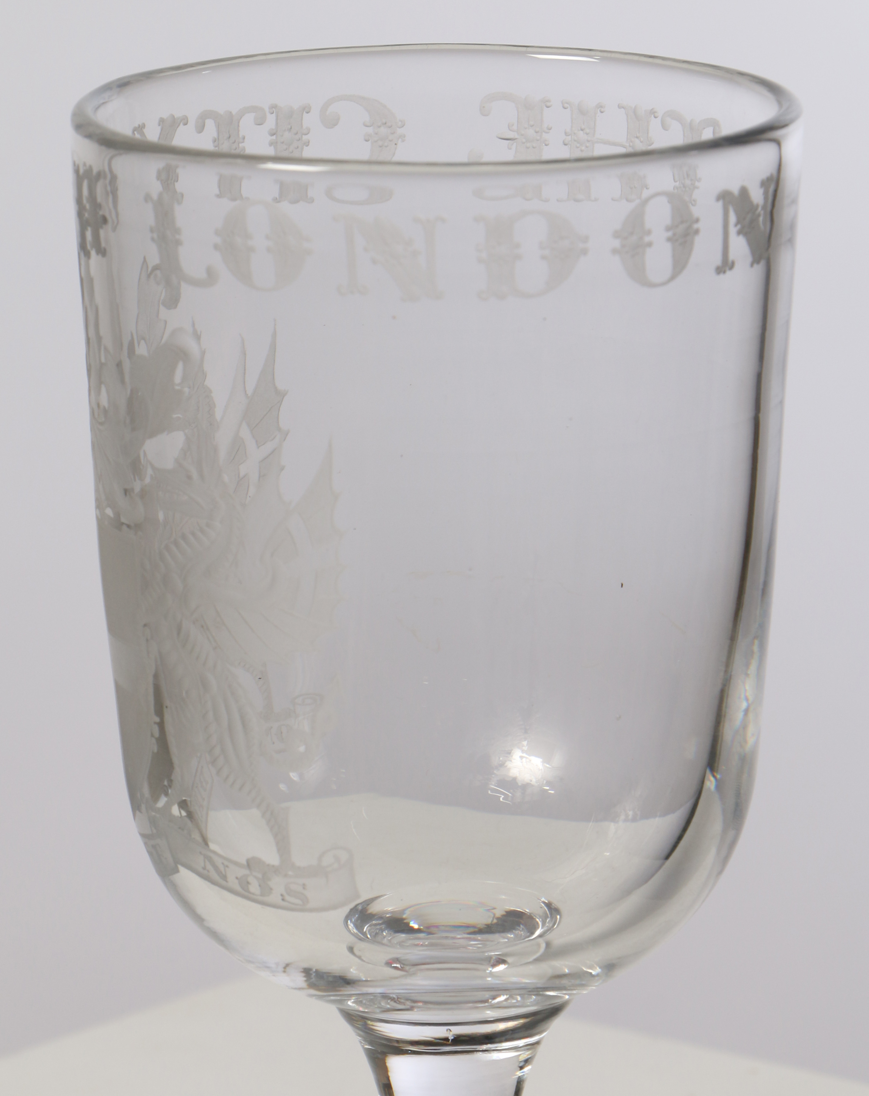 Images for 3209143. A 1970'S LARGE ENGLISH GLASS GOBLET WITH THE COAT ...