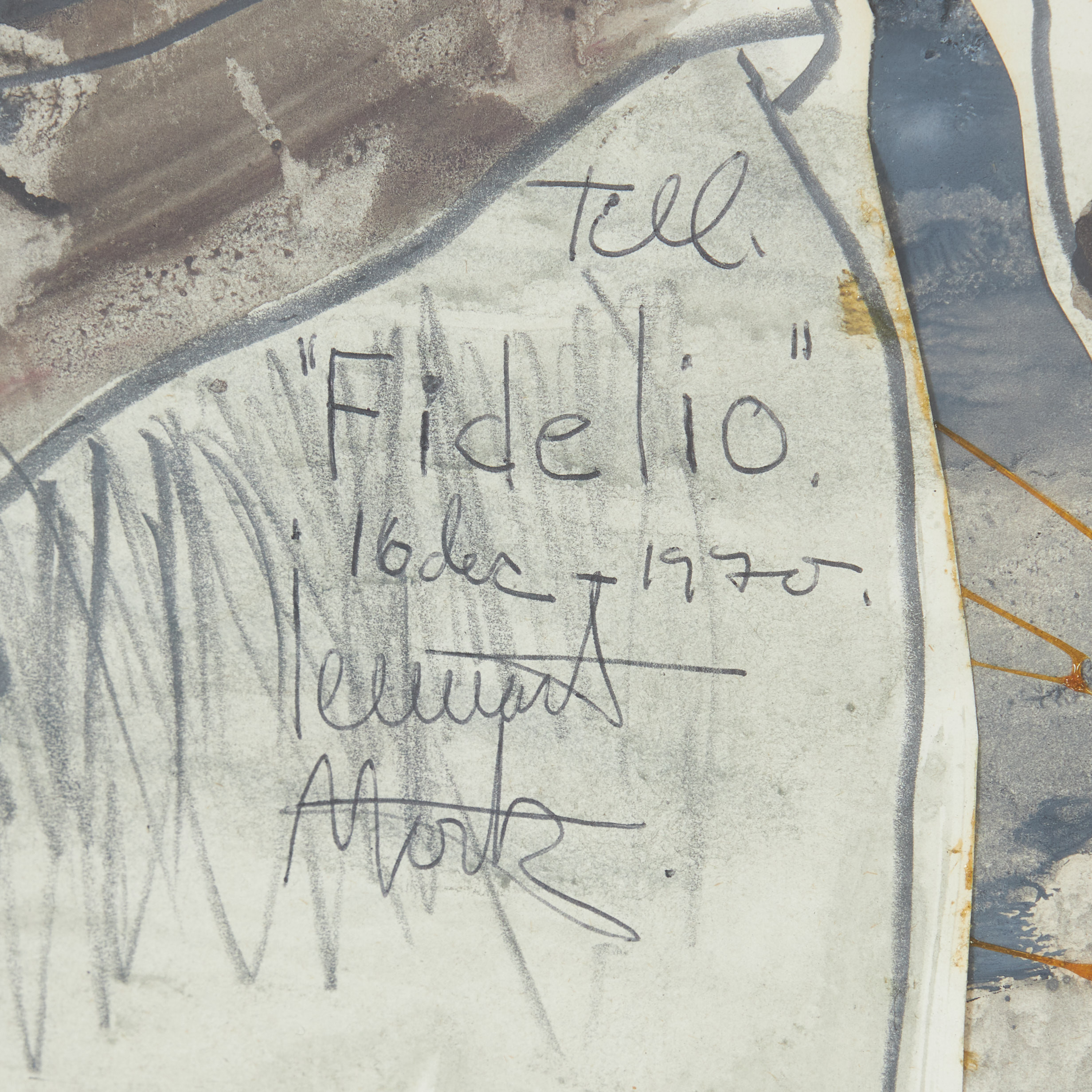 Bilder för 3215608. LENNART MÖRK, skiss till "Fidello", blandteknik ...