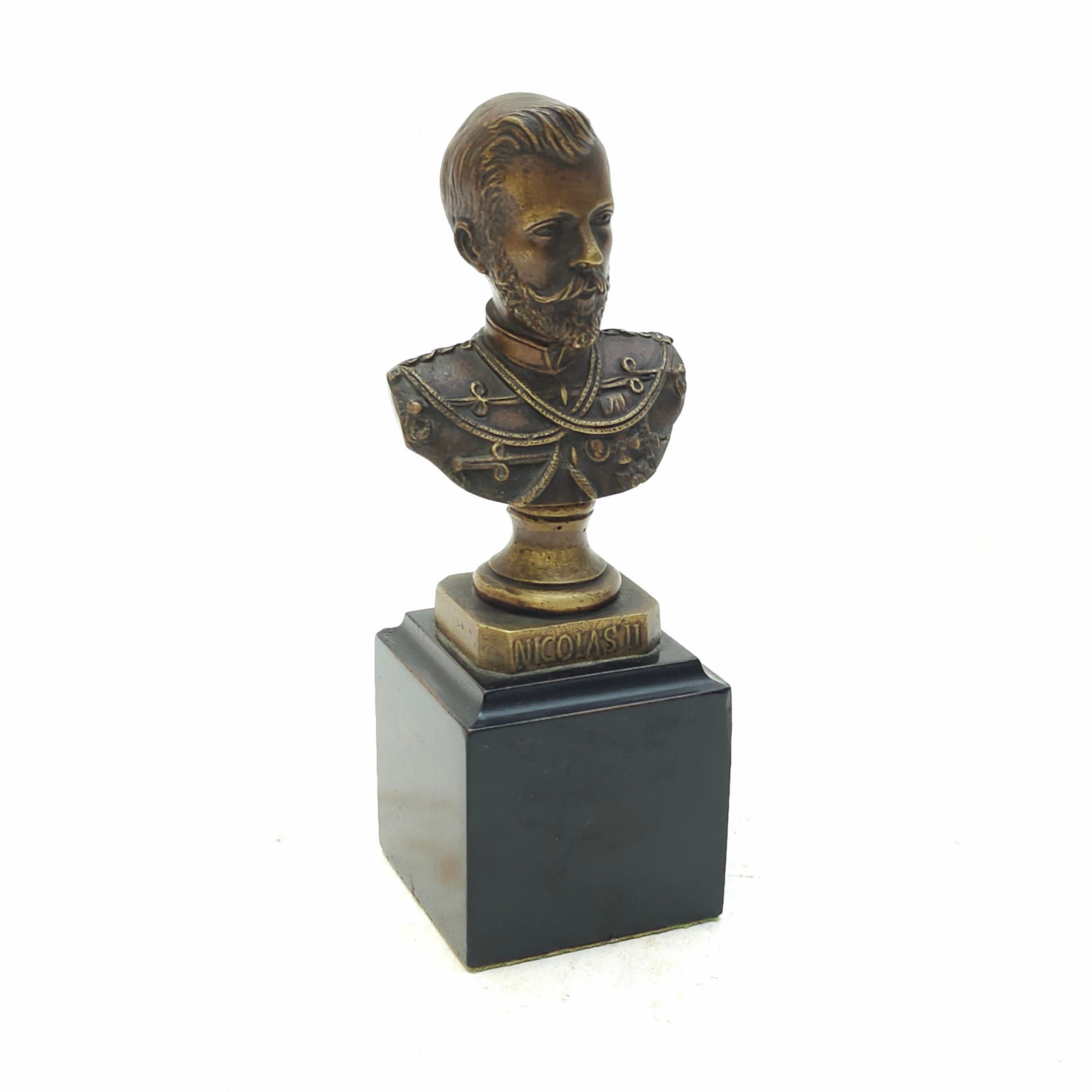 Images for 3216136. BUST OF NICHOLAS II IN BRONZE WITH WOODEN BASE ...