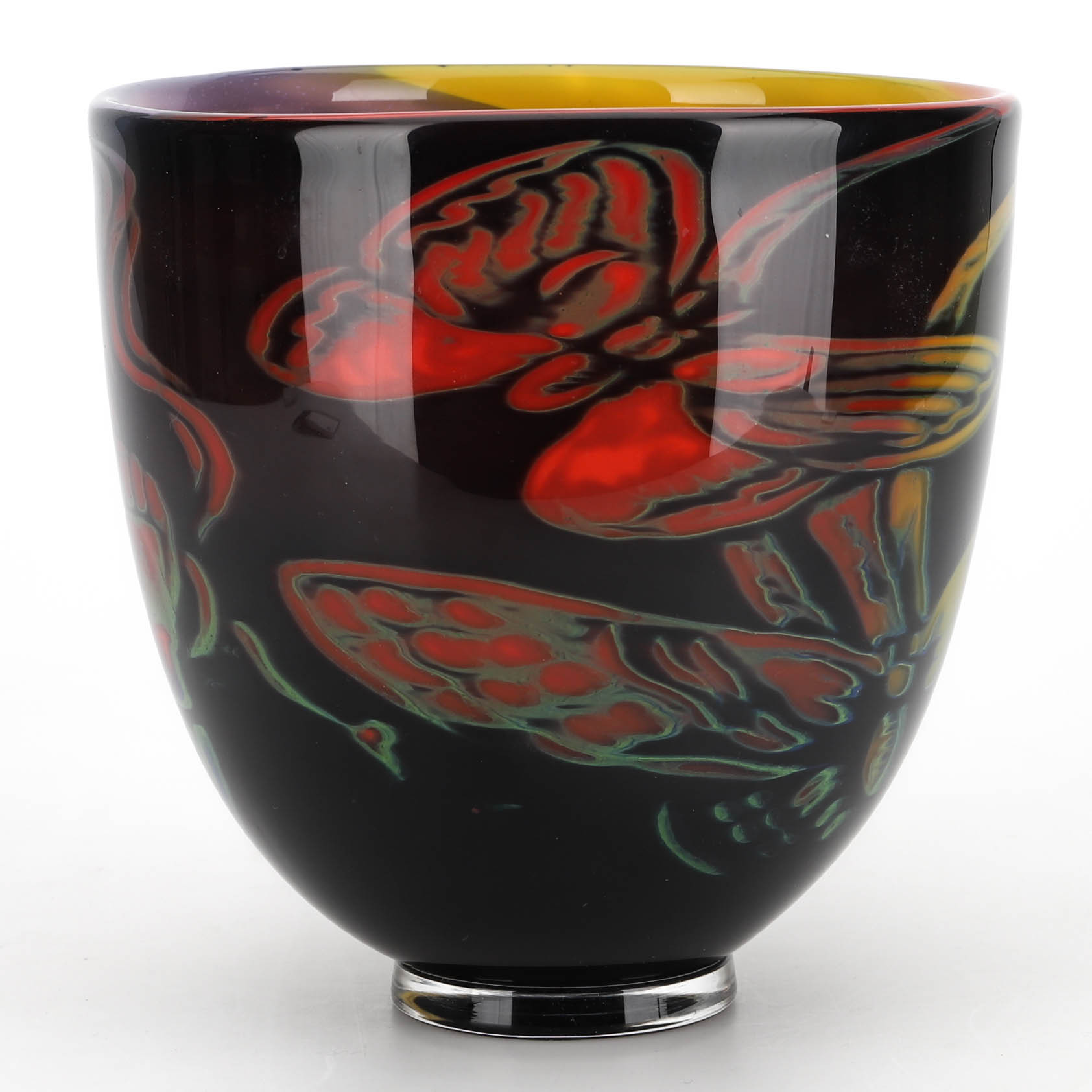 EVA ENGLUND. Vase, “Muraya”, glass, signed. Glass - Art glass - Auctionet