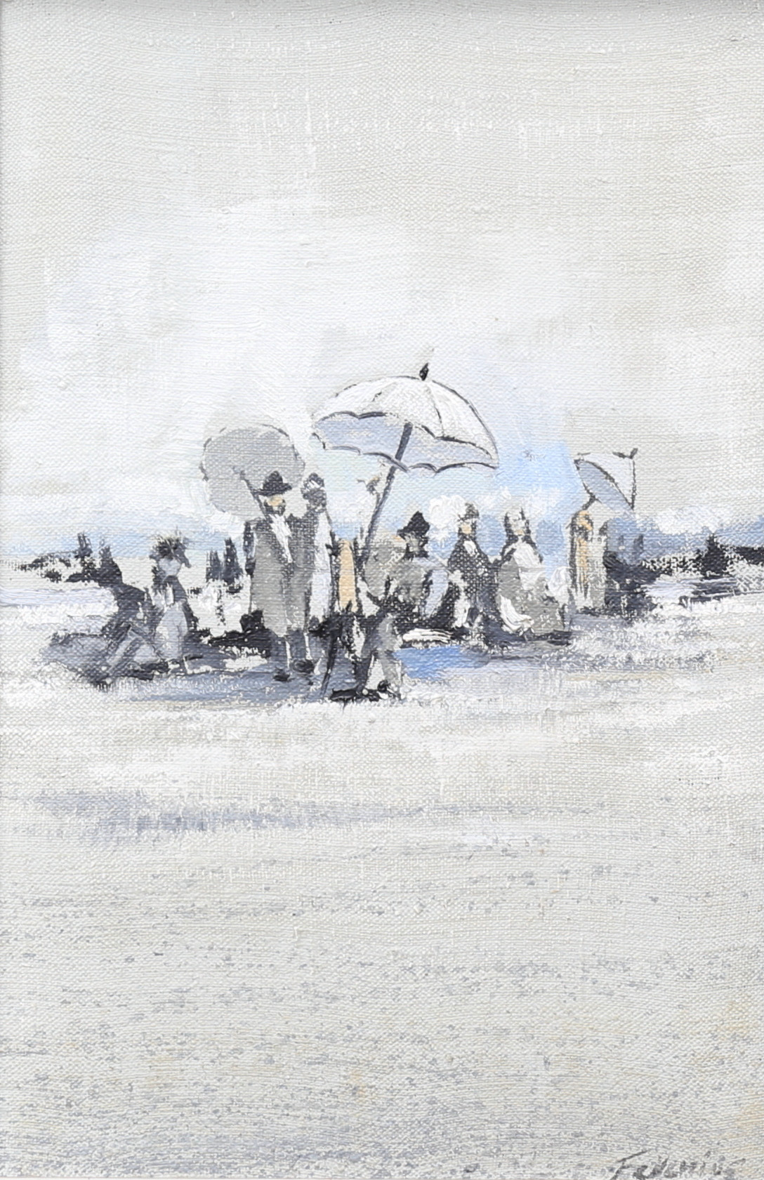 HANS FELLENIUS. Olja på duk, utflykt, signerad Fallenius. Konst ...