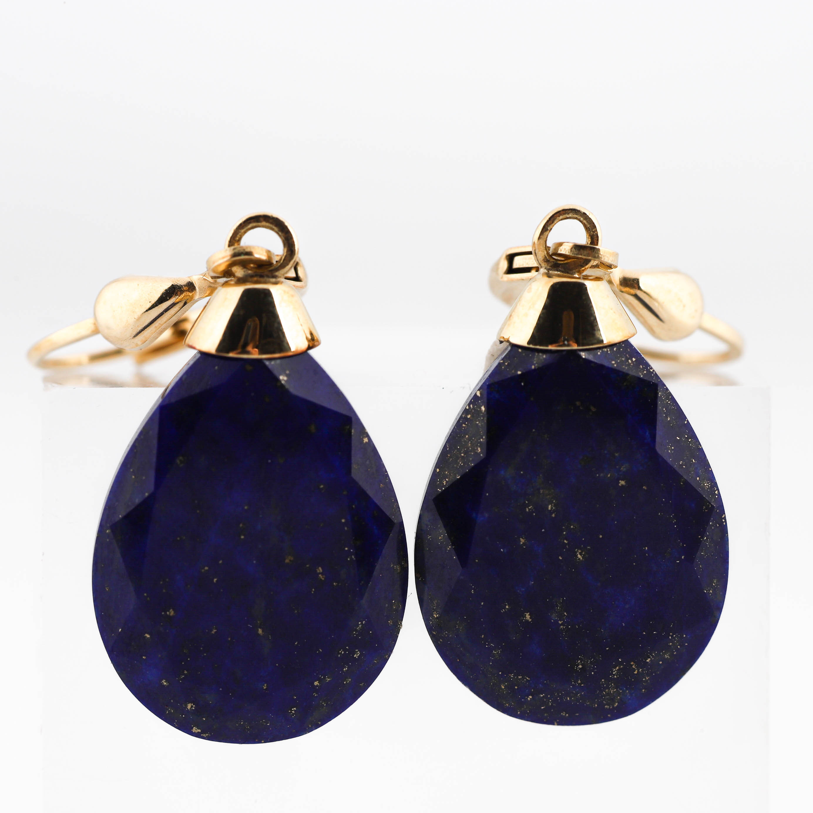 SET MED COLLIER och ÖRHÄNGEN, Lapis Lazuli, 9K guld. Smycken ...