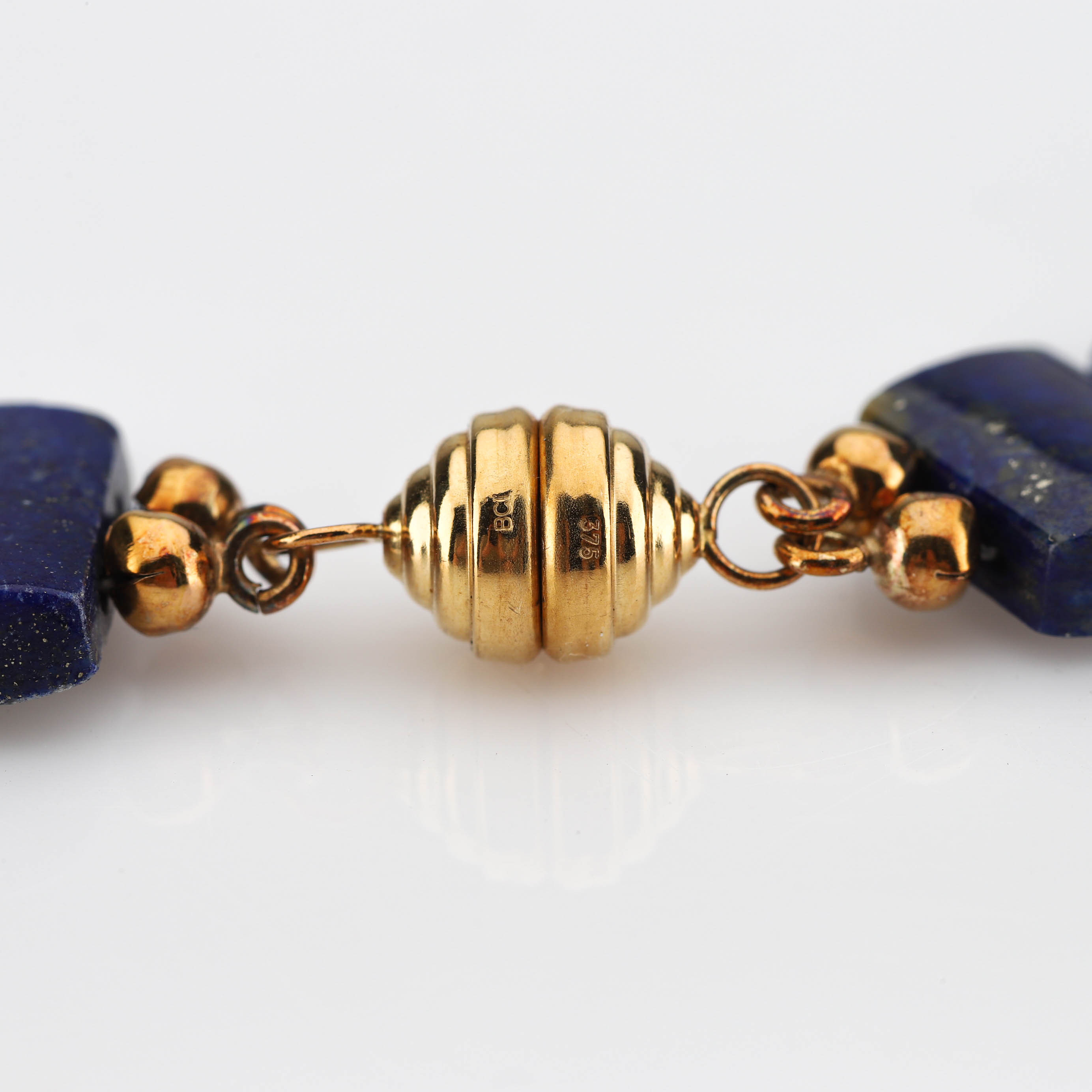 SET MED COLLIER och ÖRHÄNGEN, Lapis Lazuli, 9K guld. Smycken ...