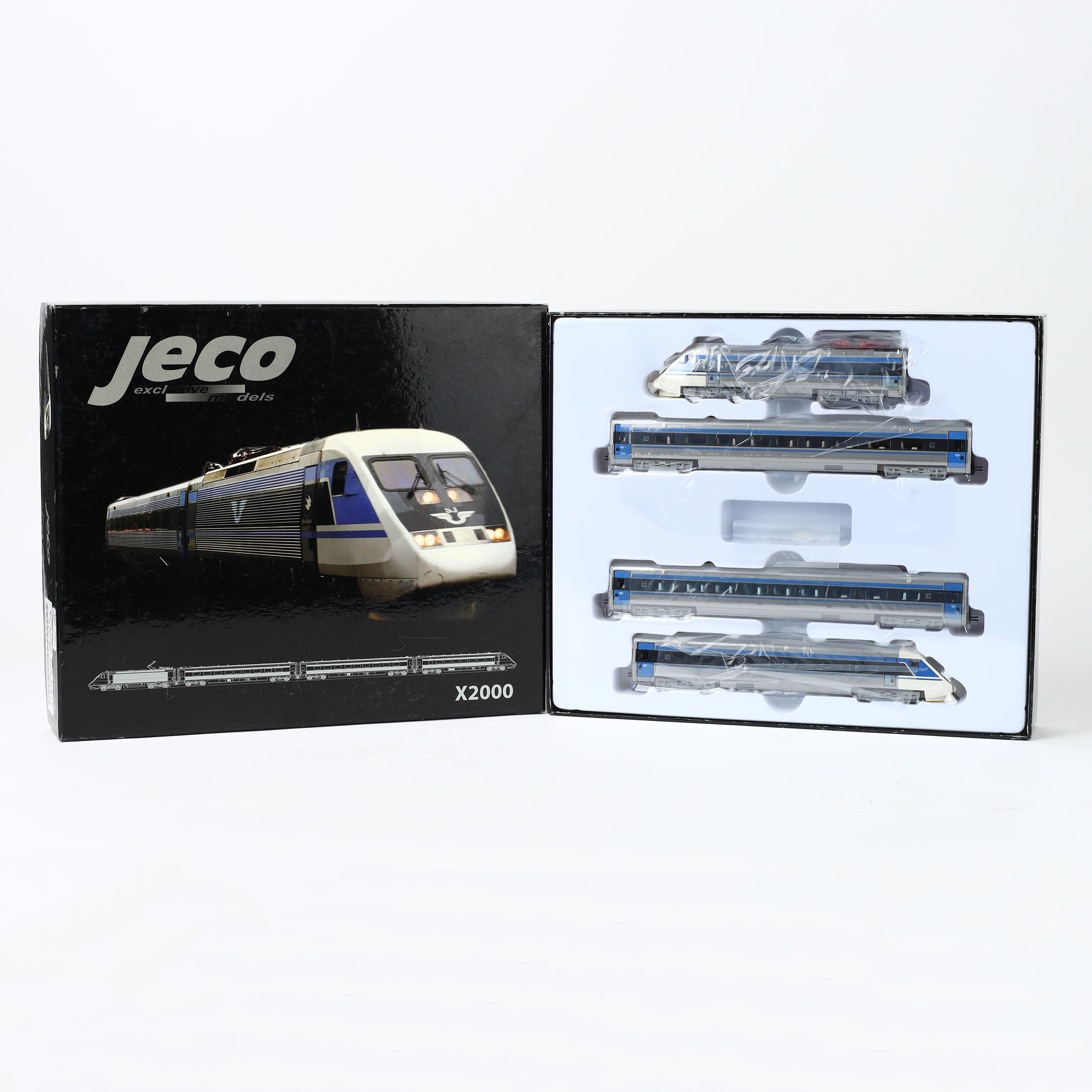 JECO X2-A112, SJ X2000 Blå 4-set, digital, originalförpackning. Leksaker - Leksaker - Auctionet