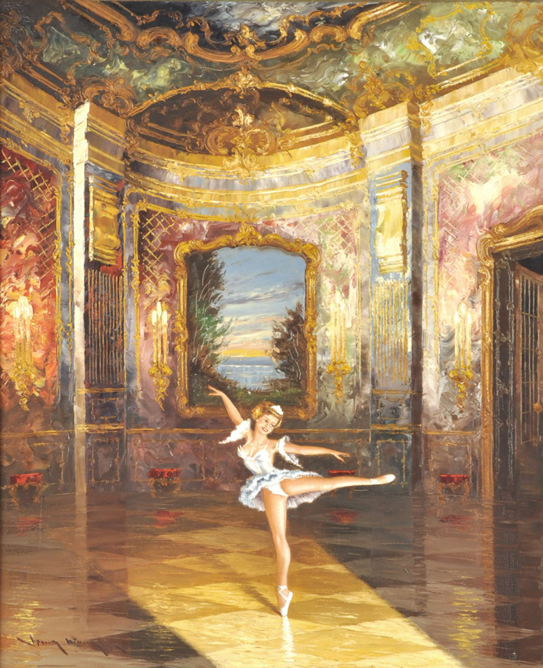 Bilder zu 323197. SIGNIERTES ÖLGEMÄLDE. Der Tanz der Ballerina im ...