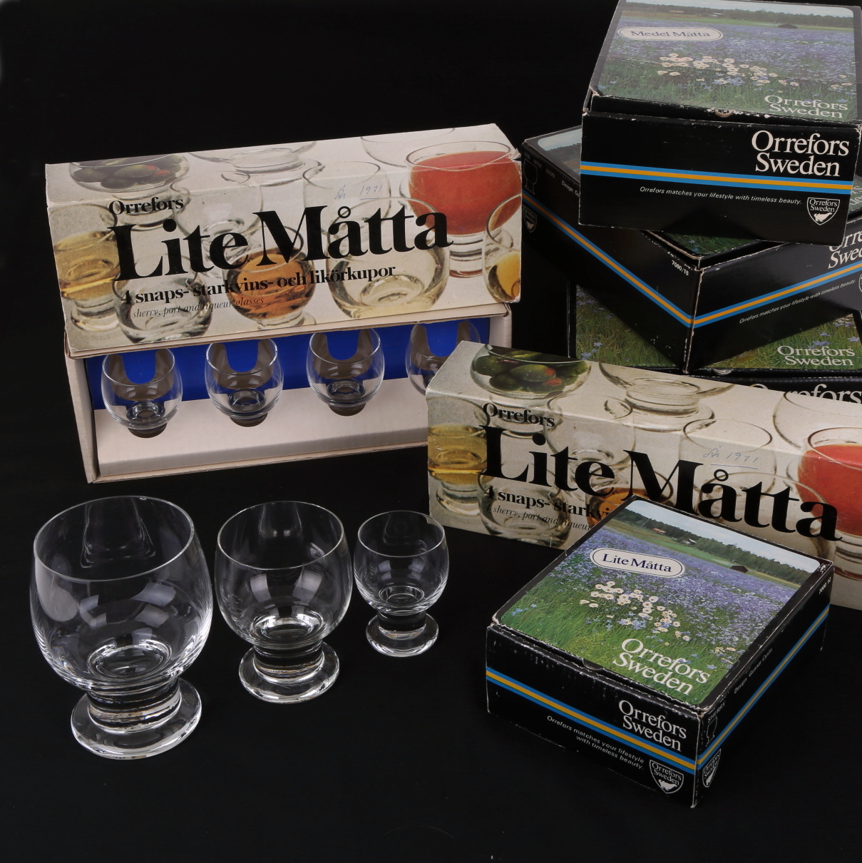 Images for 325410. GLASSWARE, 36 pieces, glass "Måtta" Gunnar Cyren ...