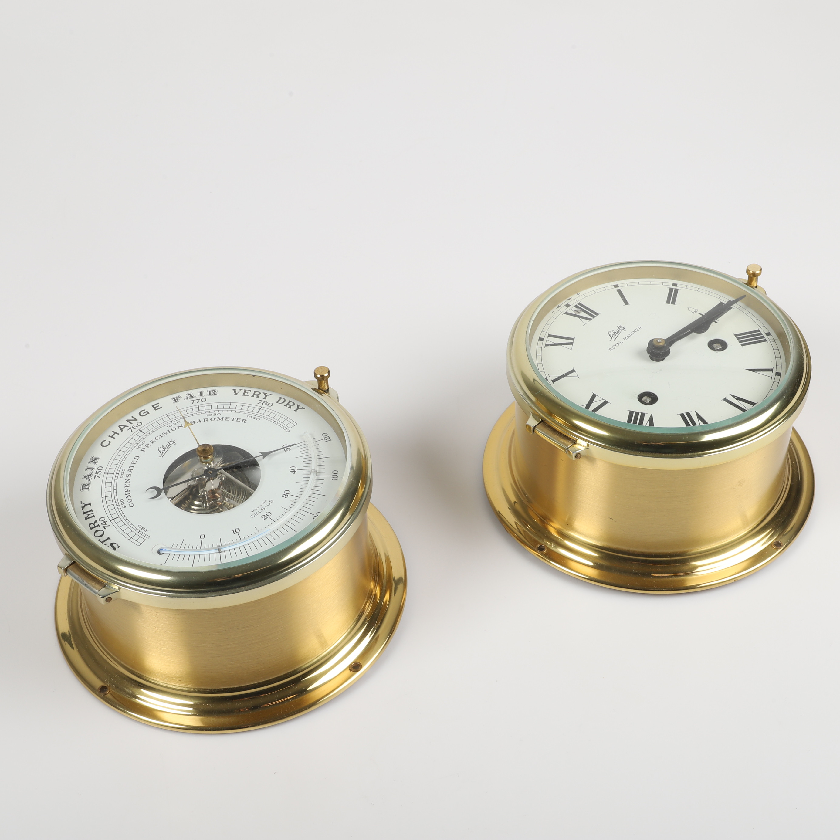 Images for 3261879. SHIP WATCH AND BAROMETER/THERMOMETER, brass, Royal ...