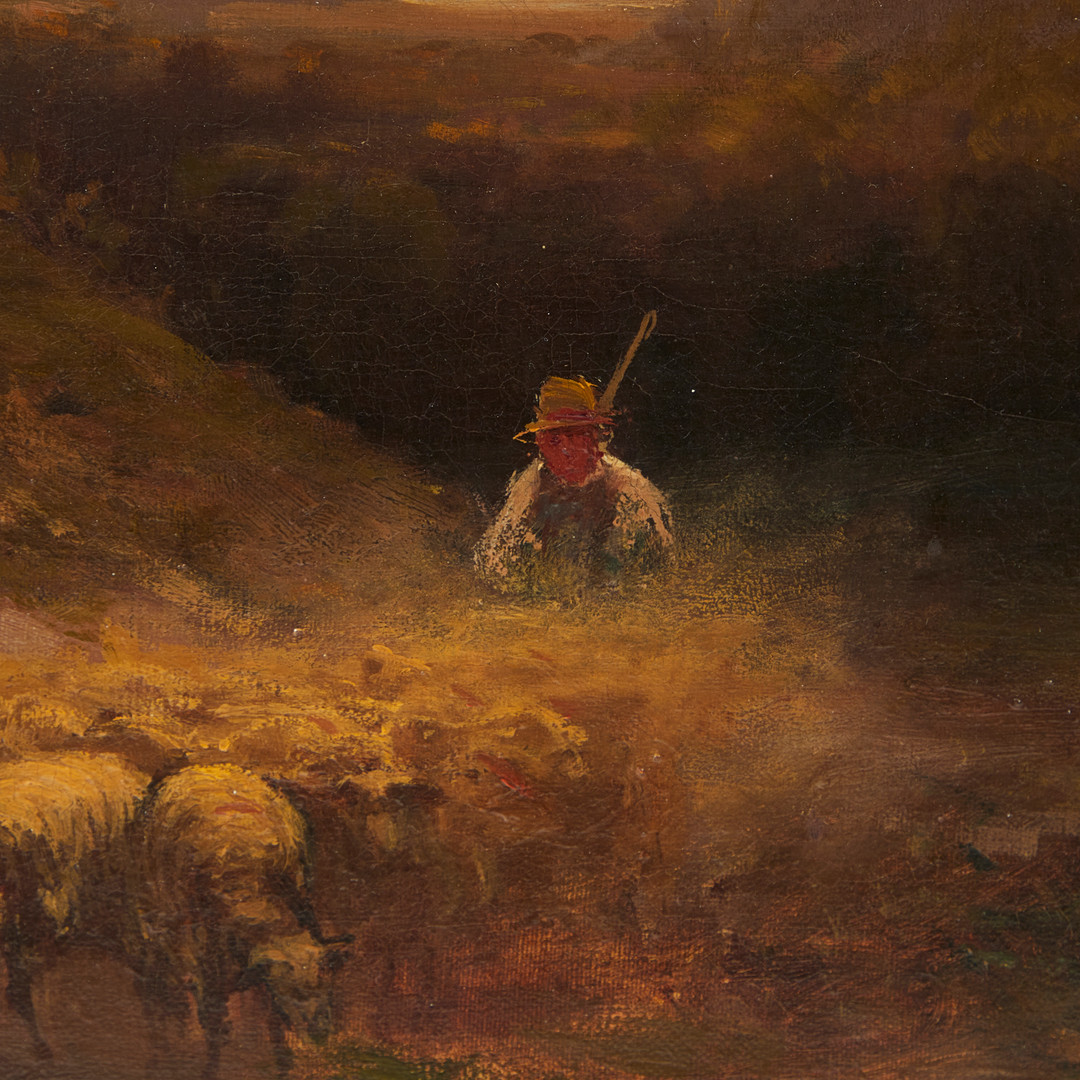 Images for 3263759. HEINRICH HILLER. Painting, shepherd by the wayside ...