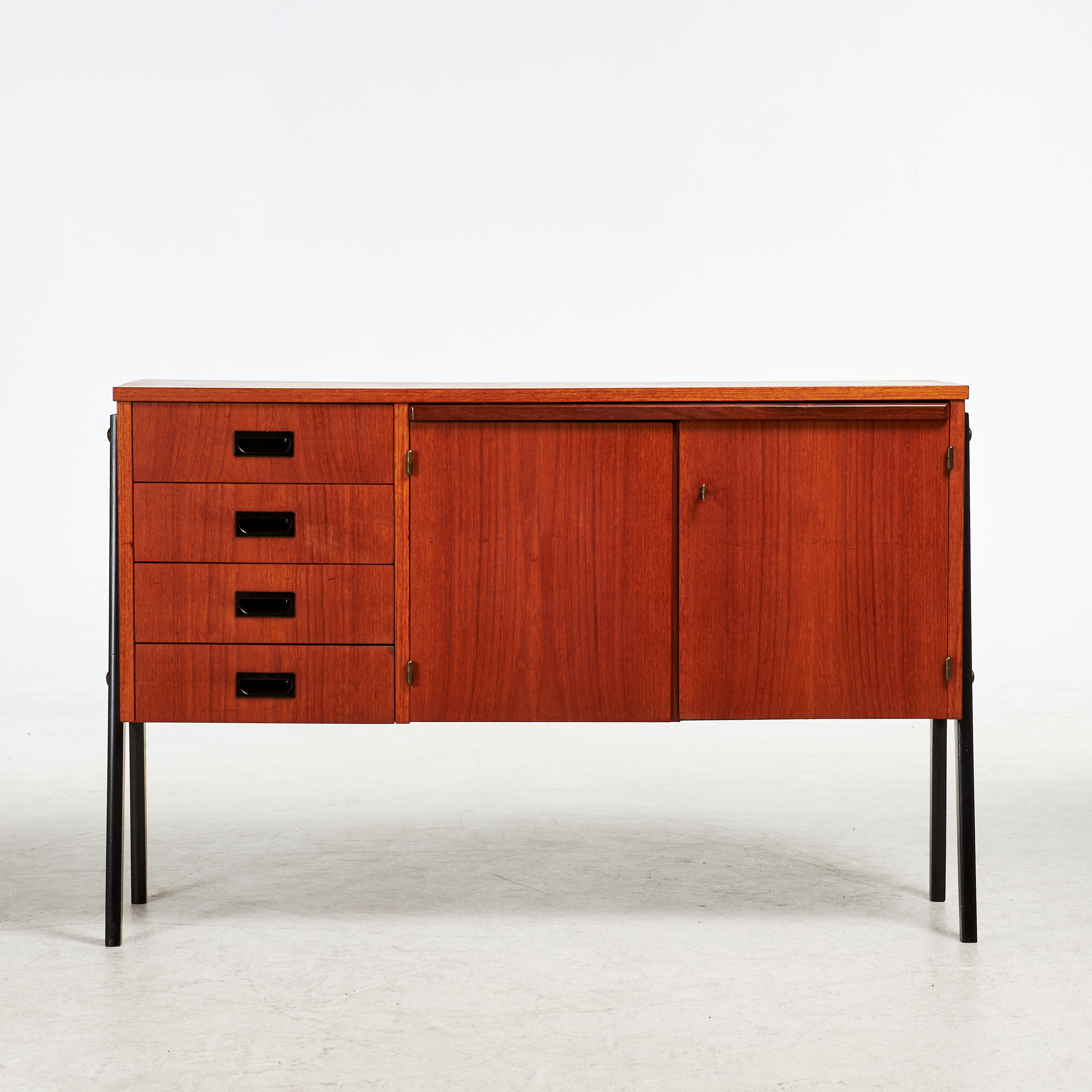 Images for 3264815. SIDEBOARD. Mid 20th century, teak veneer, black ...