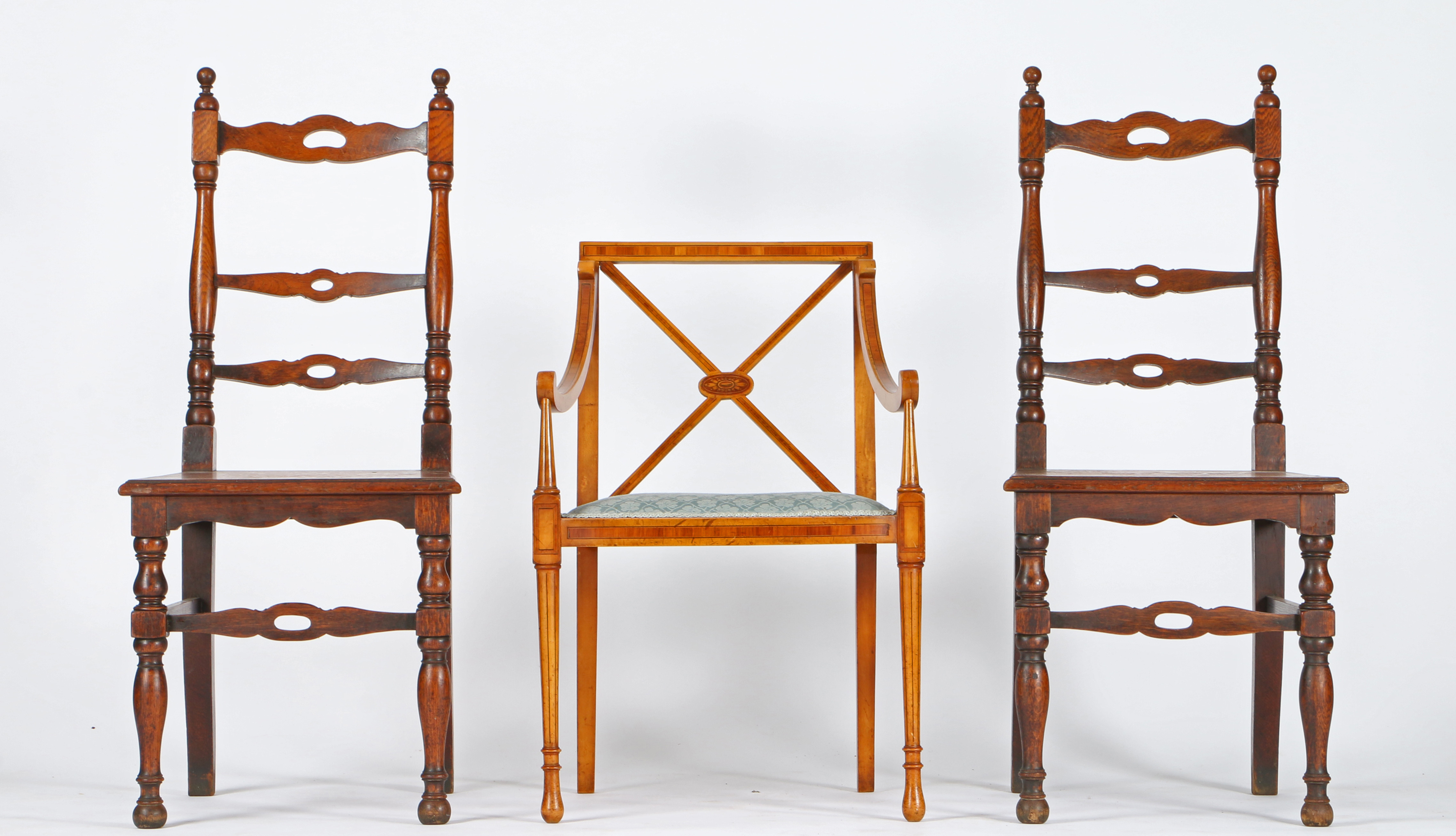 Images for 3265341. A THREE HOWARD AND SONS CHAIRS. - Auctionet