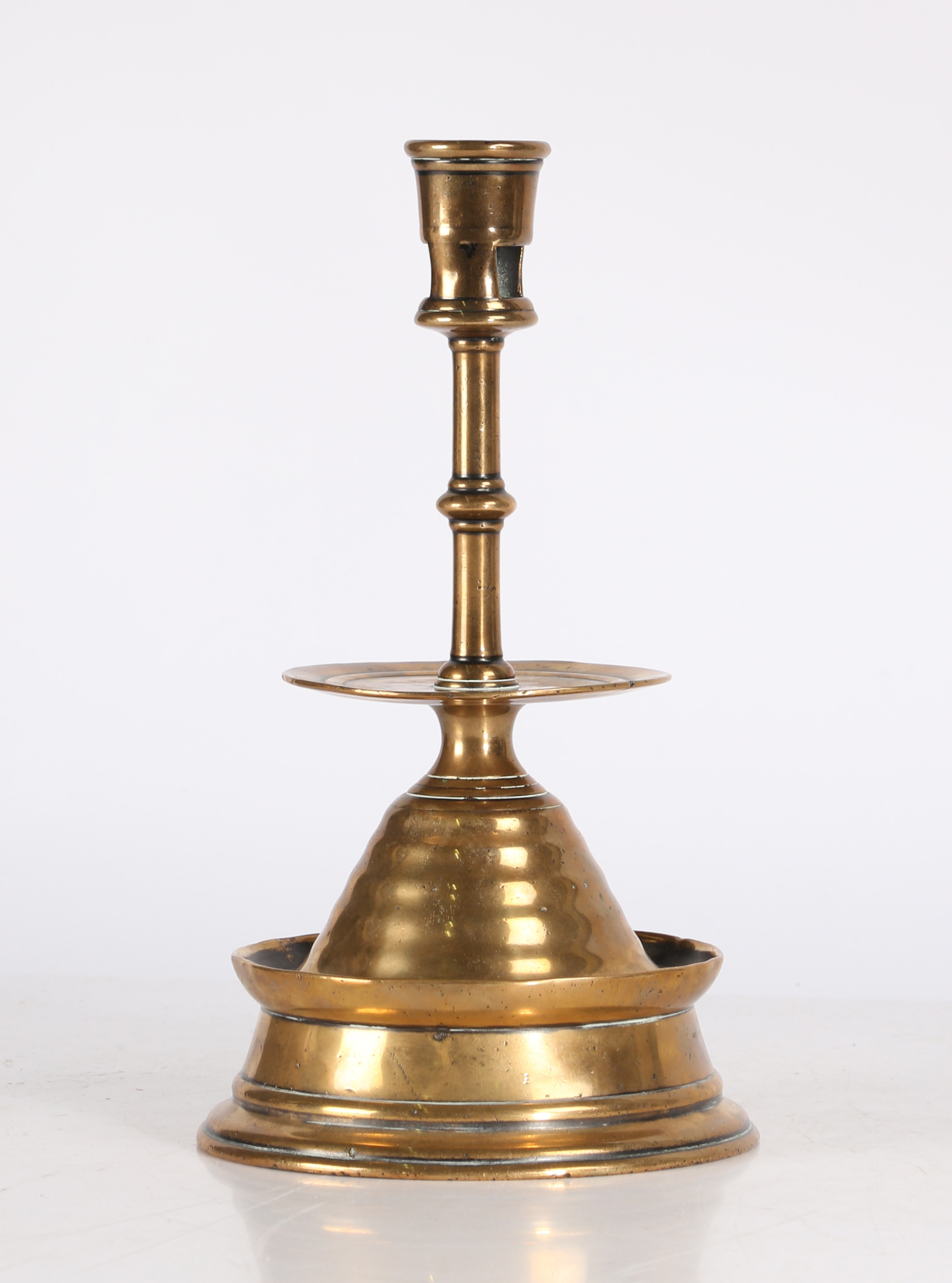 Images for 3274506. A RARE TUDOR BRASS ‘CHALICE PATEN’ CANDLESTICK ...