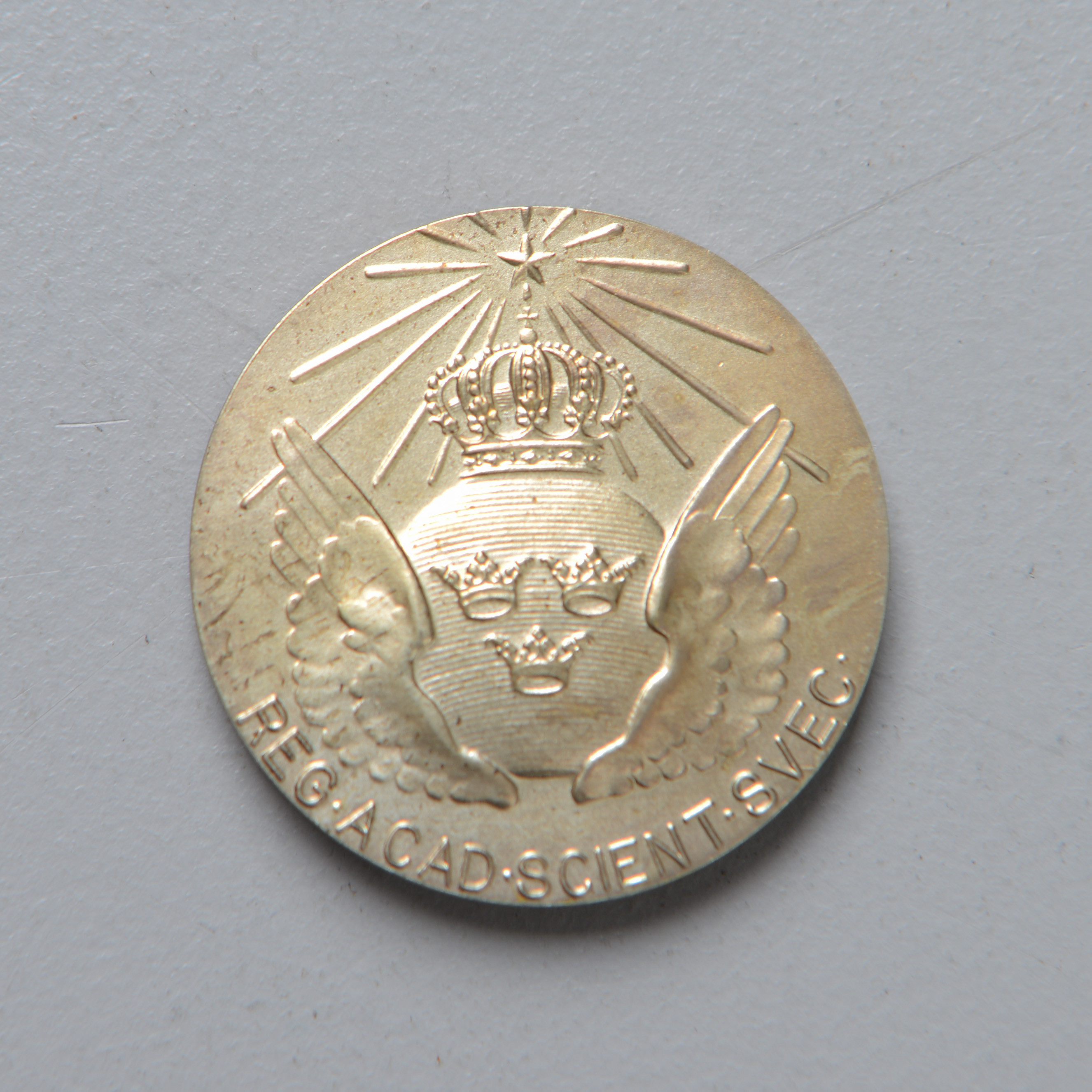 ERIK LINDBERG. Medalj, Alfred Nobel, förgyllt sterlingsilver ...