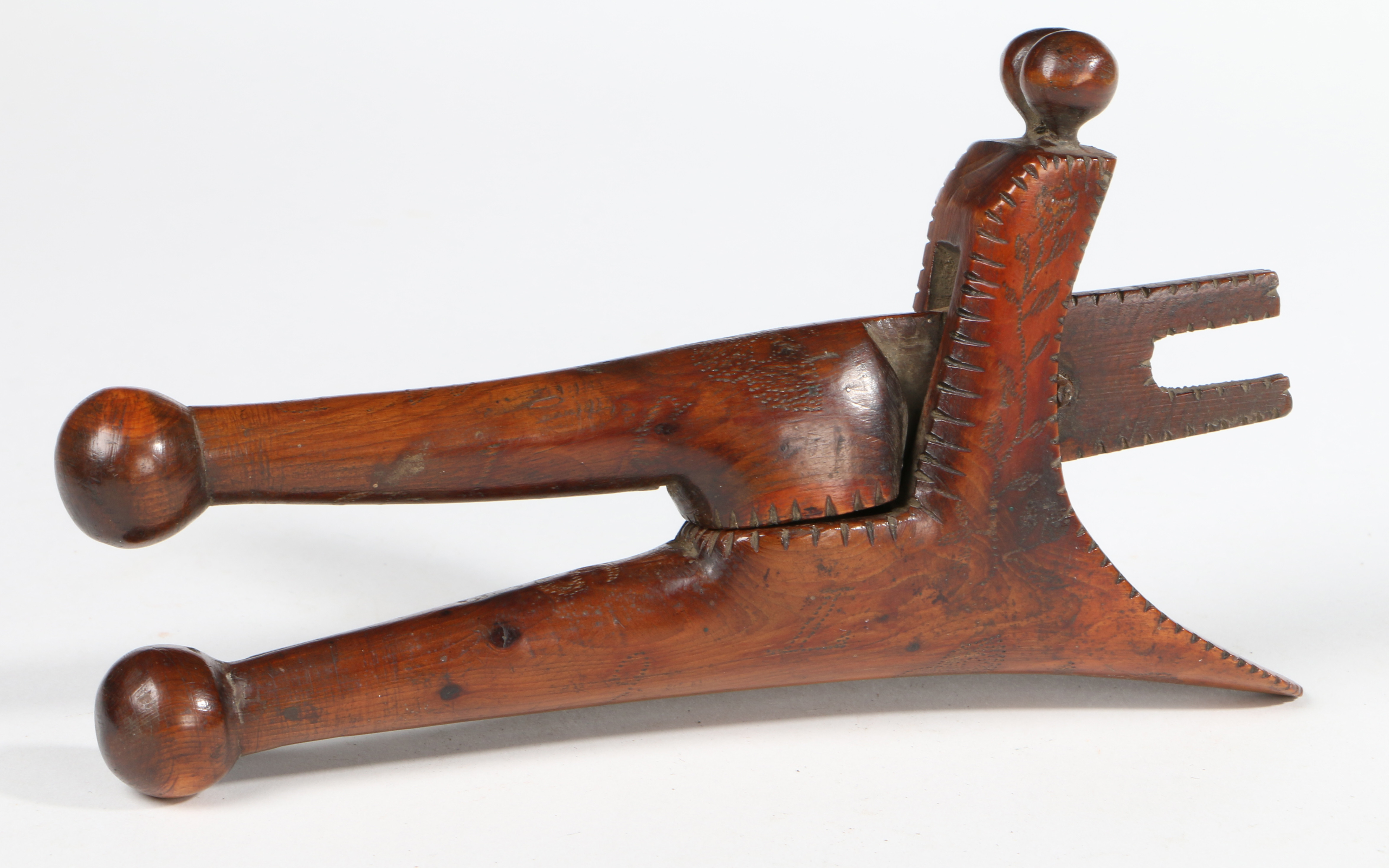 Images for 3284183. A GEORGE III YEW CROSSOVER LEVER-ACTION NUTCRACKER ...