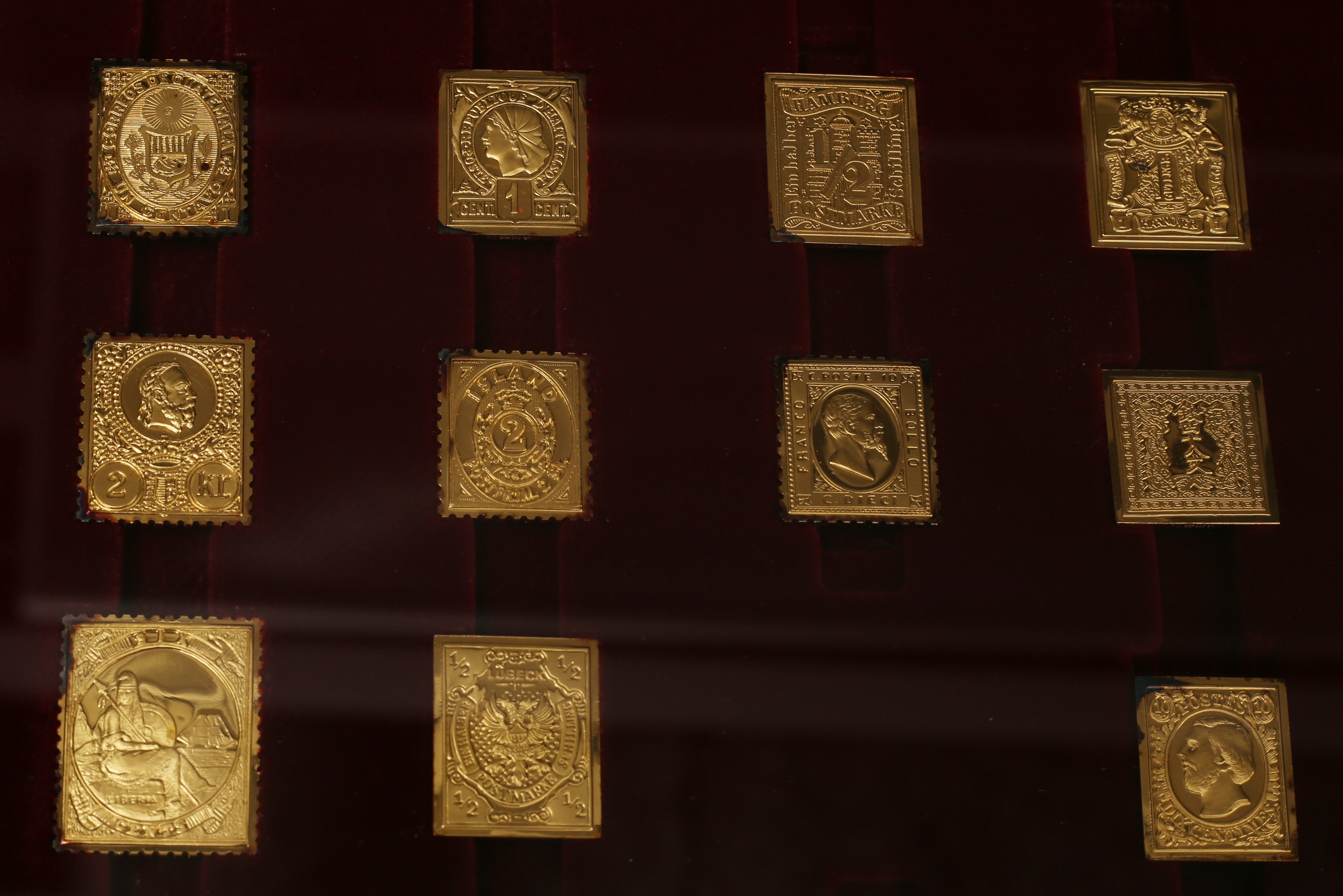 Images for 3308748. SILVER STAMPS WITH 24K GOLD PLATING, 73 pcs ...