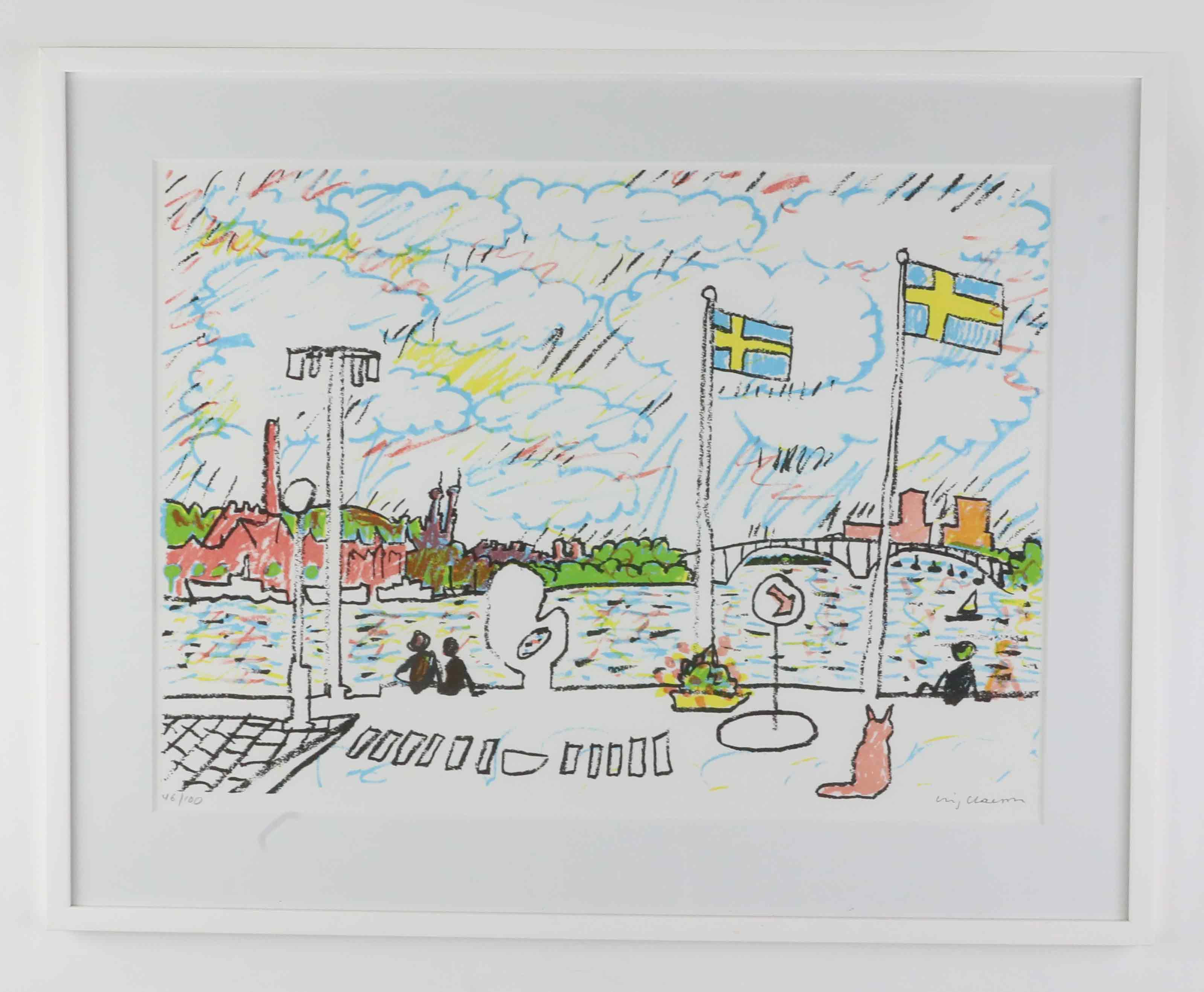 Images for 3310321. STIG (SLAS) CLAESSON. lithograph, Stockholmsmotiv ...