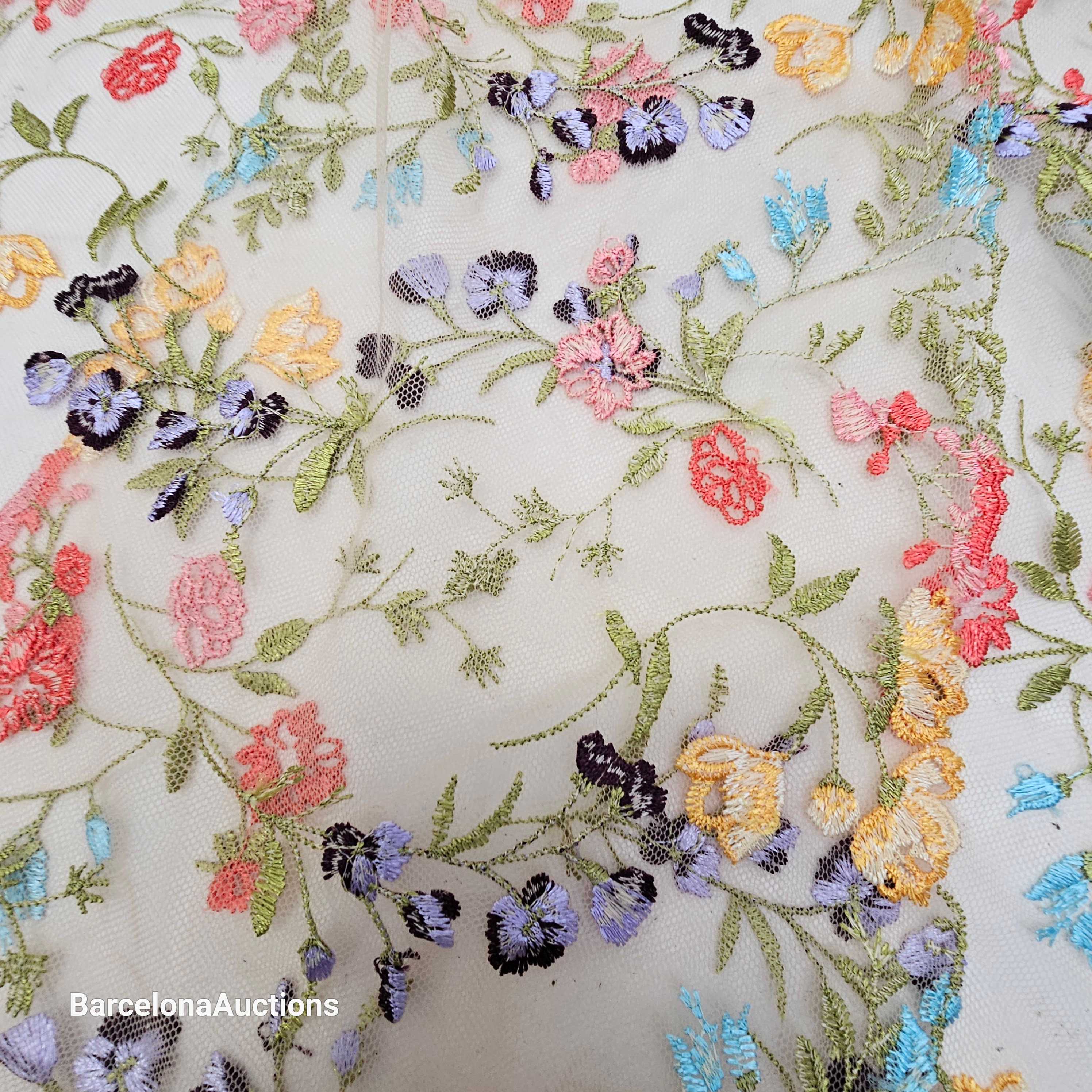 Images for 3333000. EMBROIDERED TULLE WITH FLOWERS IN BRIGHT COLORS ...