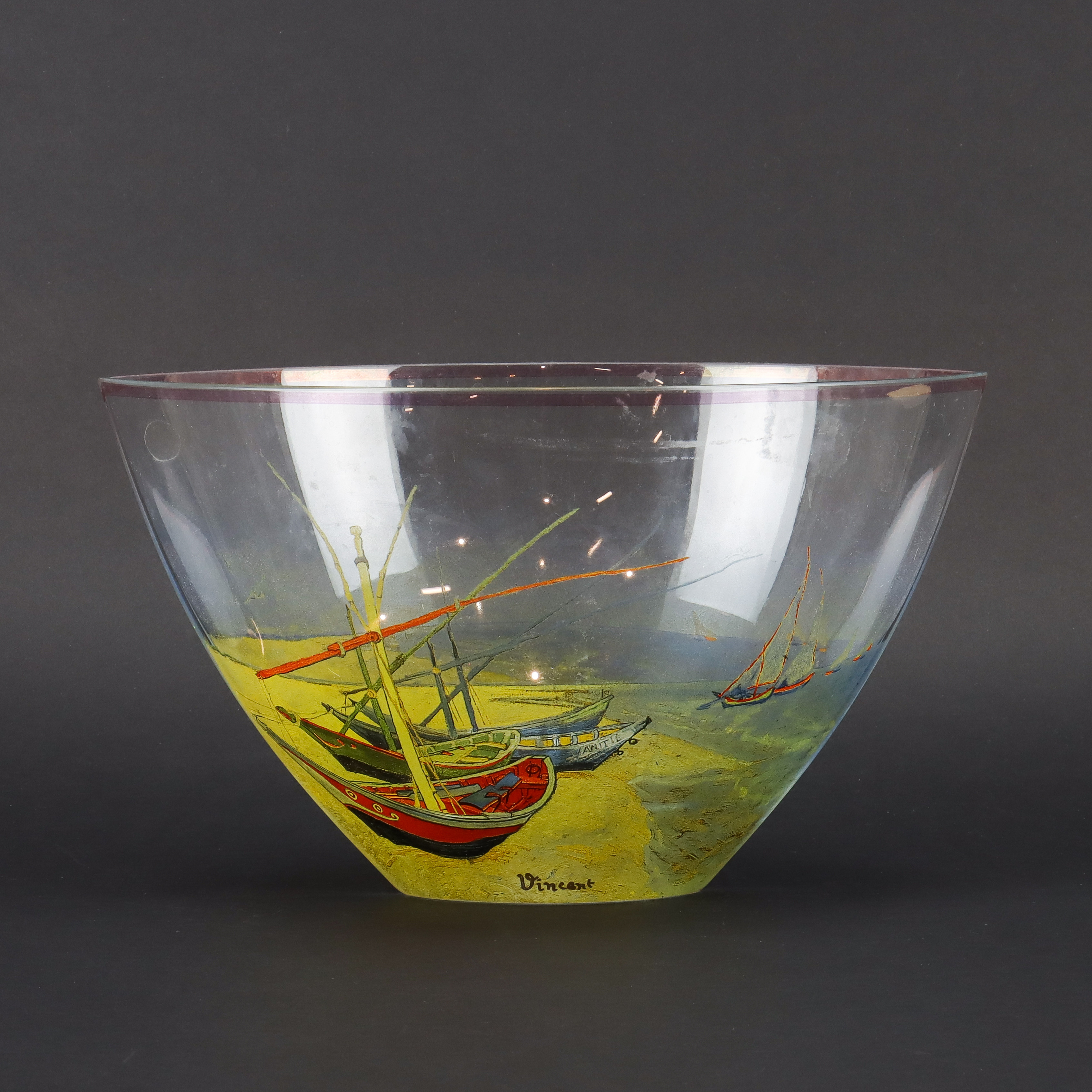 Images for 3337022. BOWL art glass, Goebel motif after Vincent Van Gogh ...