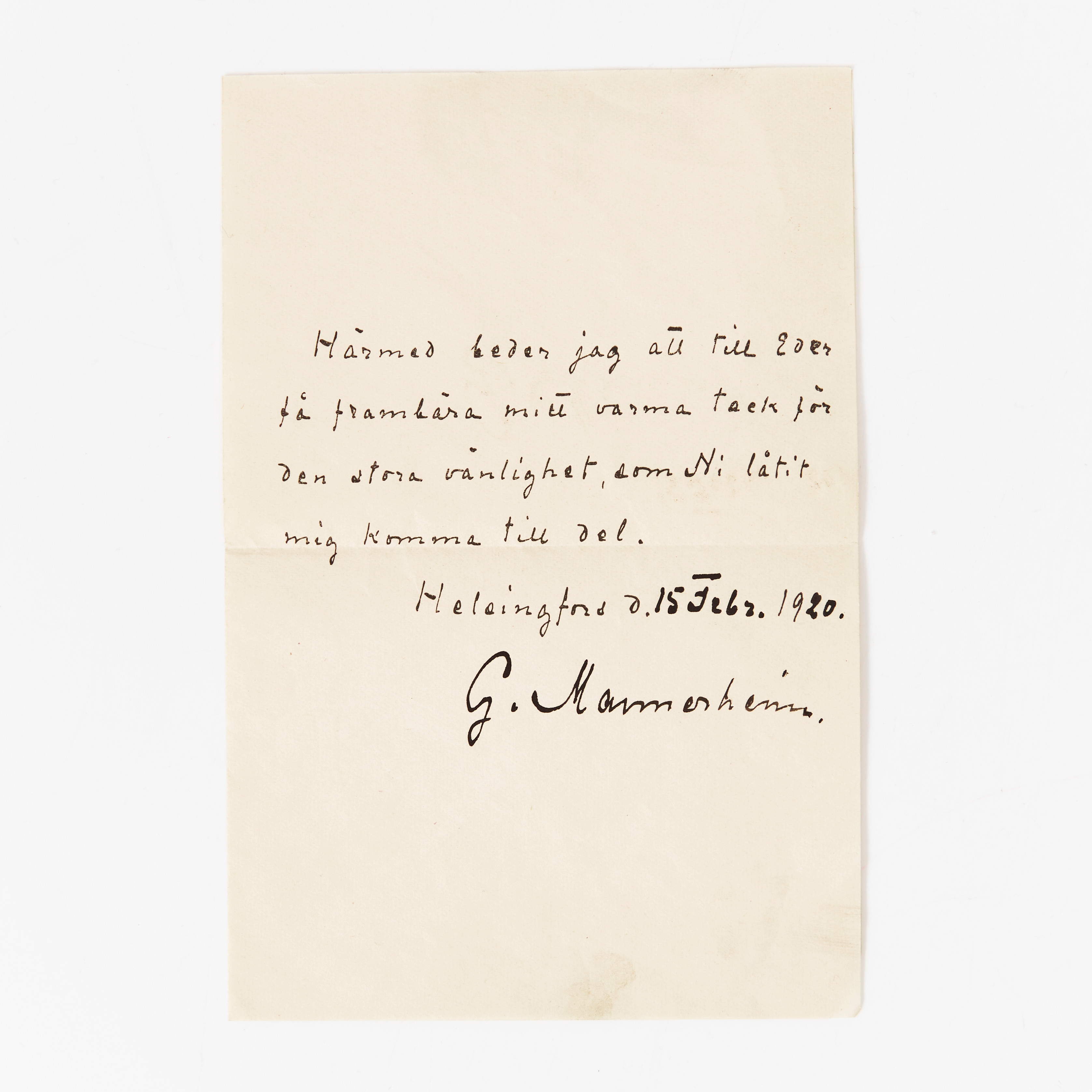 Images for 3337374. MARSHAL GUSTAV MANNERHEIM, SIGNED LETTER, Helsinki ...