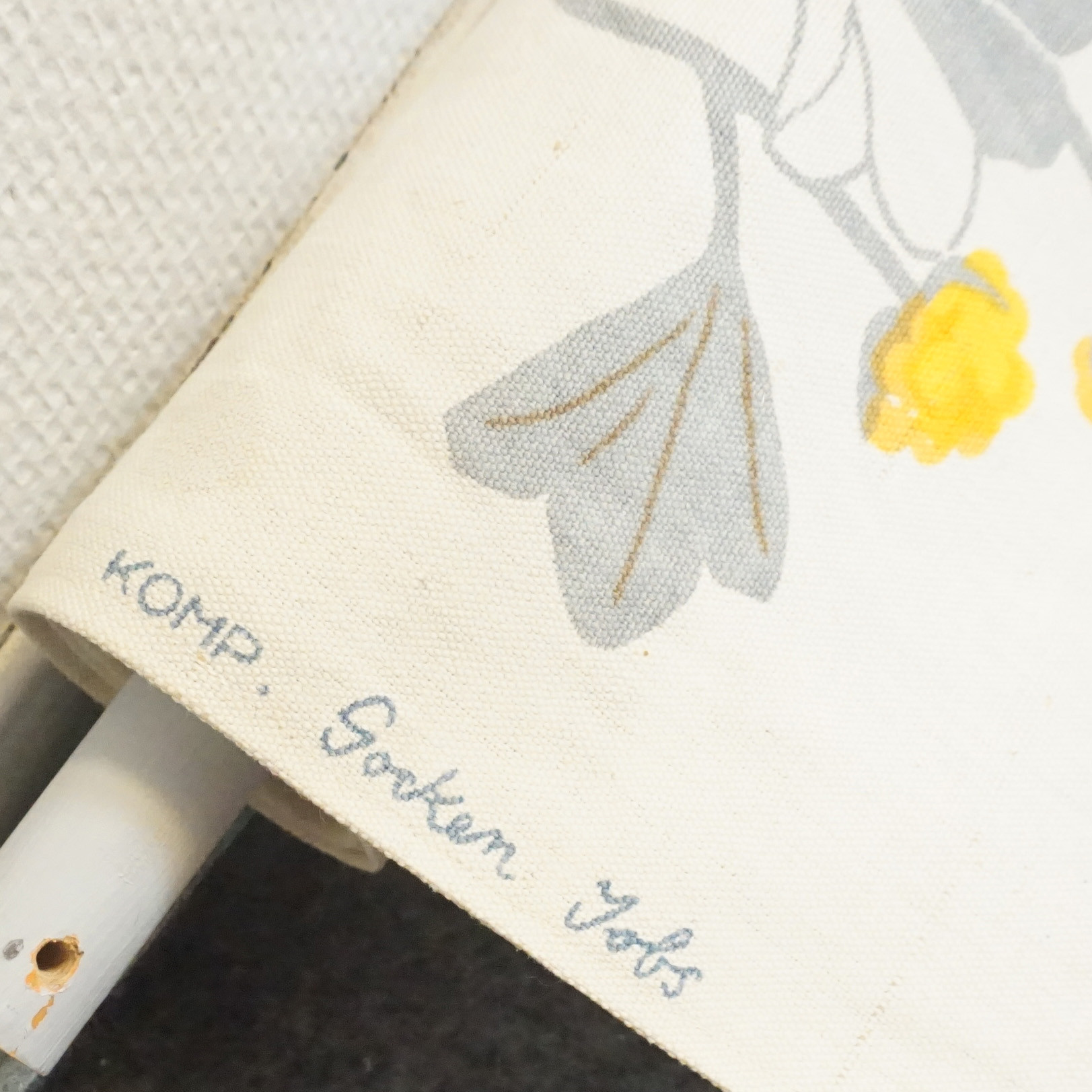 GOCKEN JOBS (1914 - 1995), tyg/bonad, "Stugrabatt", Jobs Boden, Leksand ...