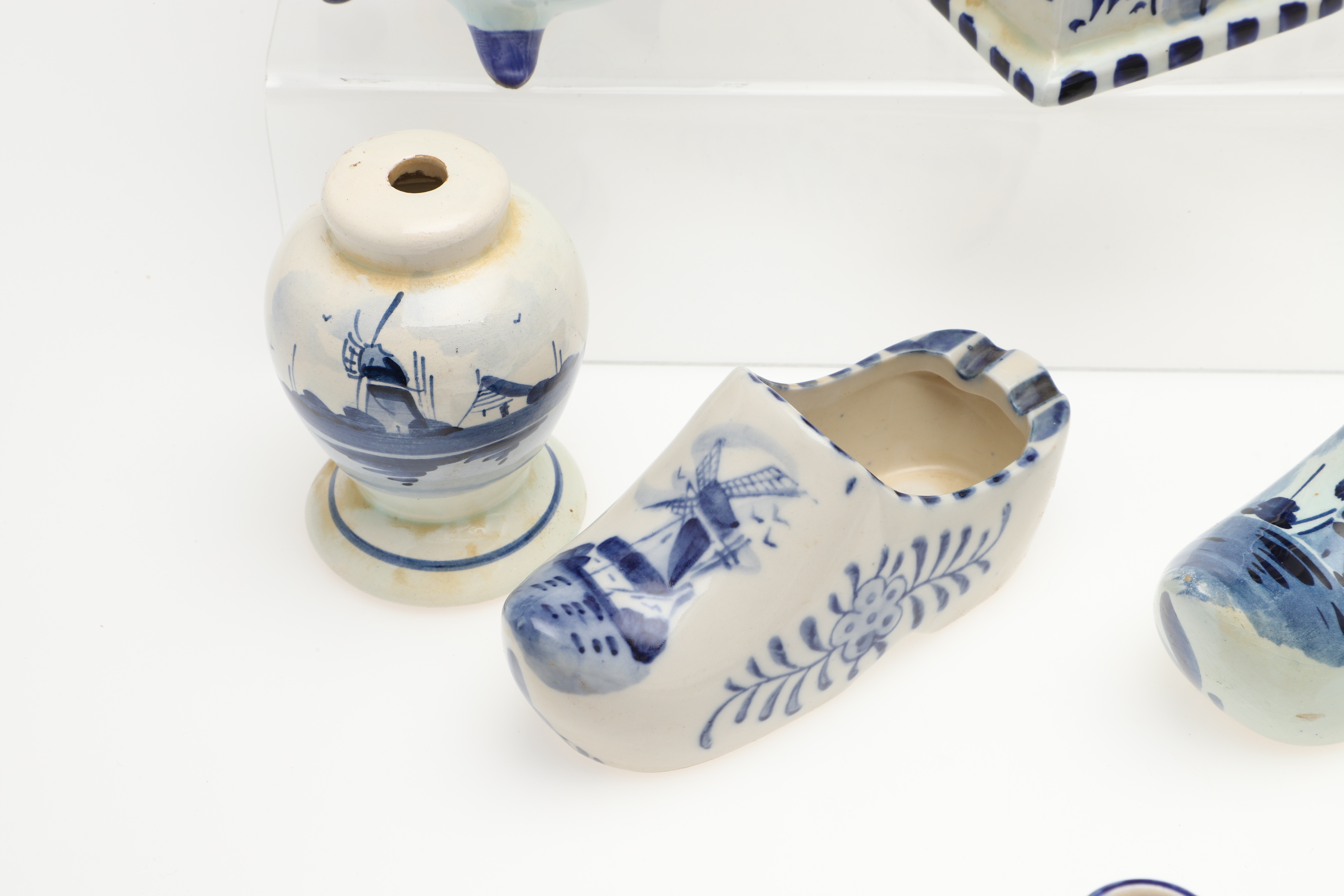 DELFT FRAMED TILE & COLLECTION OF DELFT ITEMS. Ceramics & Porcelain ...