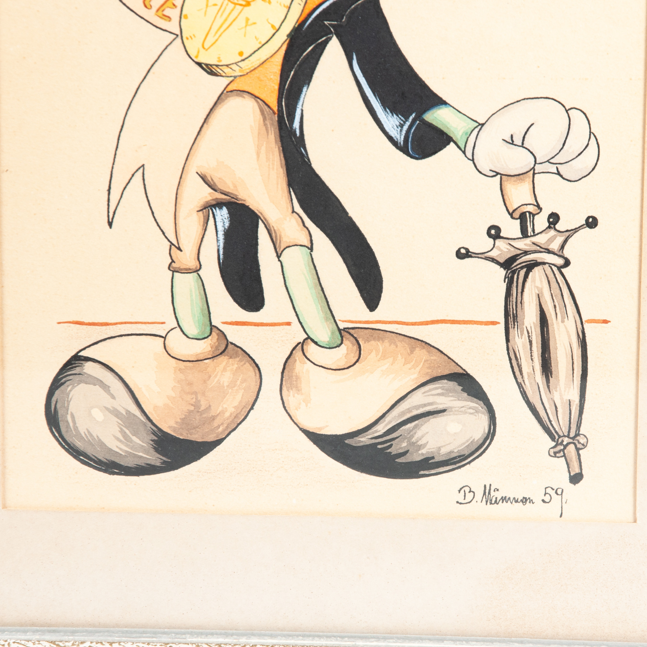 OIDENTIFIERAD KONSTNÄR. Benjamin syrsa. Konst - Måleri - Auctionet