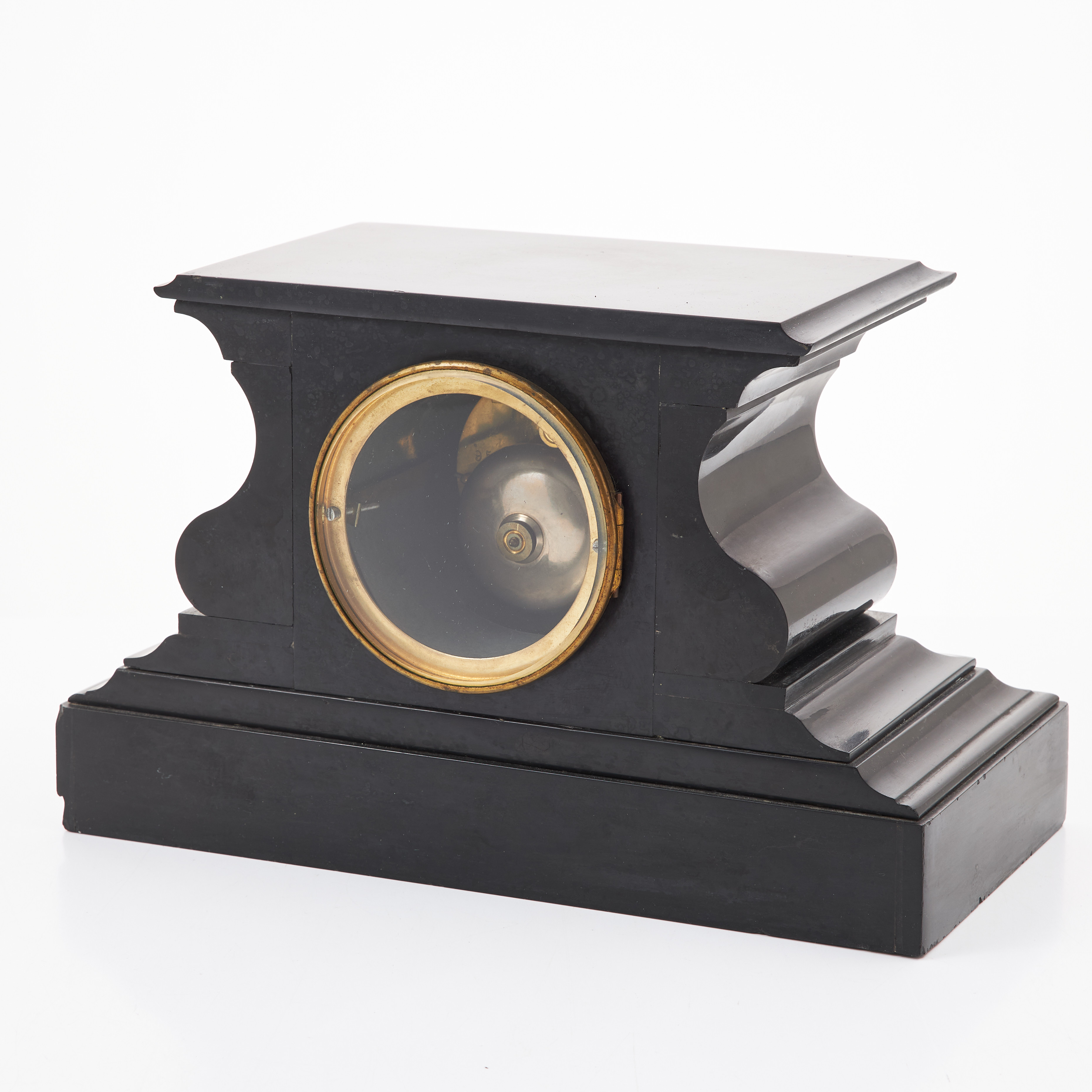 Bilder för 3353826. BORDSUR, omkring 1900, svart sten, urtavla med ...