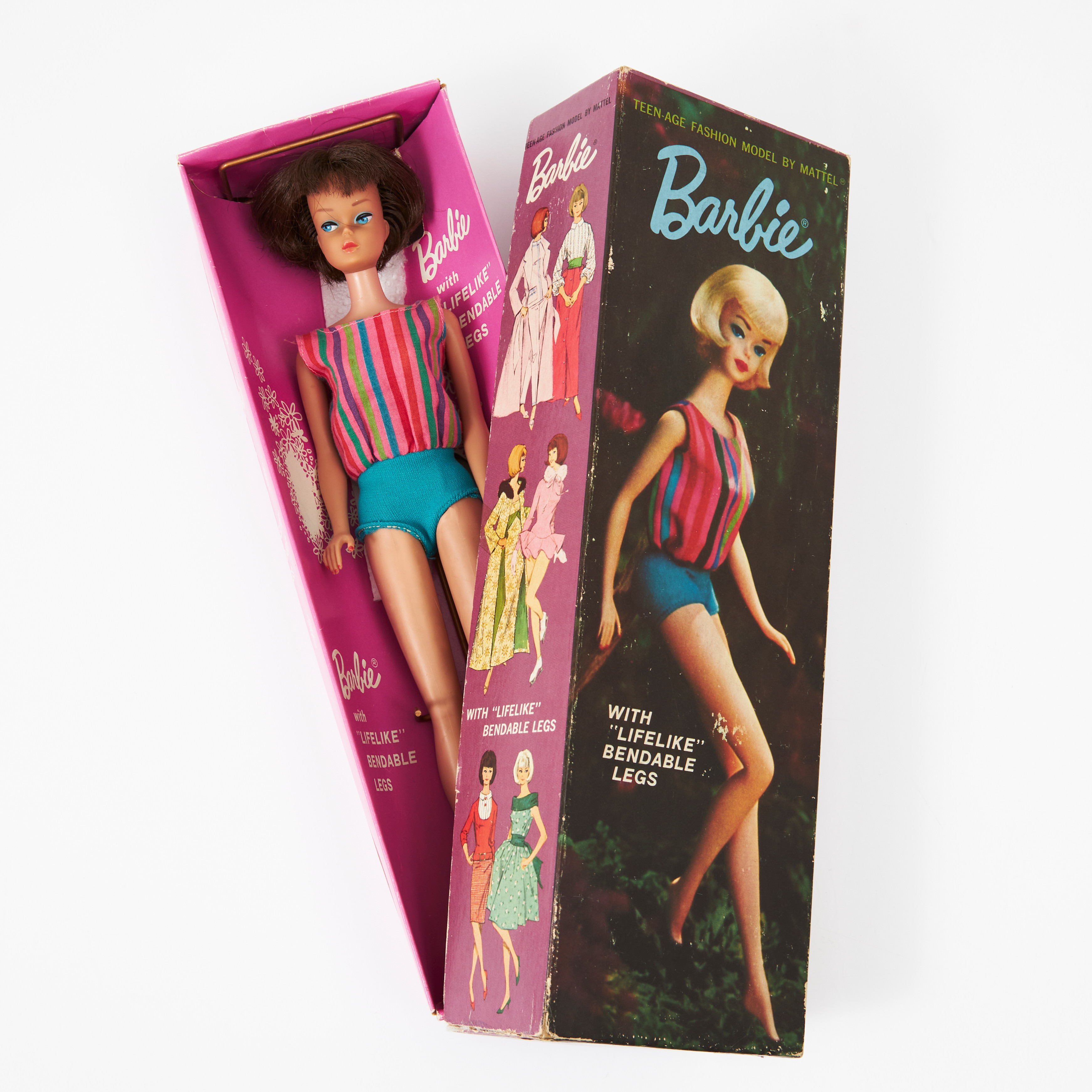 BARBIE, #1070 BL, American Girl, Brunette Page- Boy Hair Do, ©1958 ...
