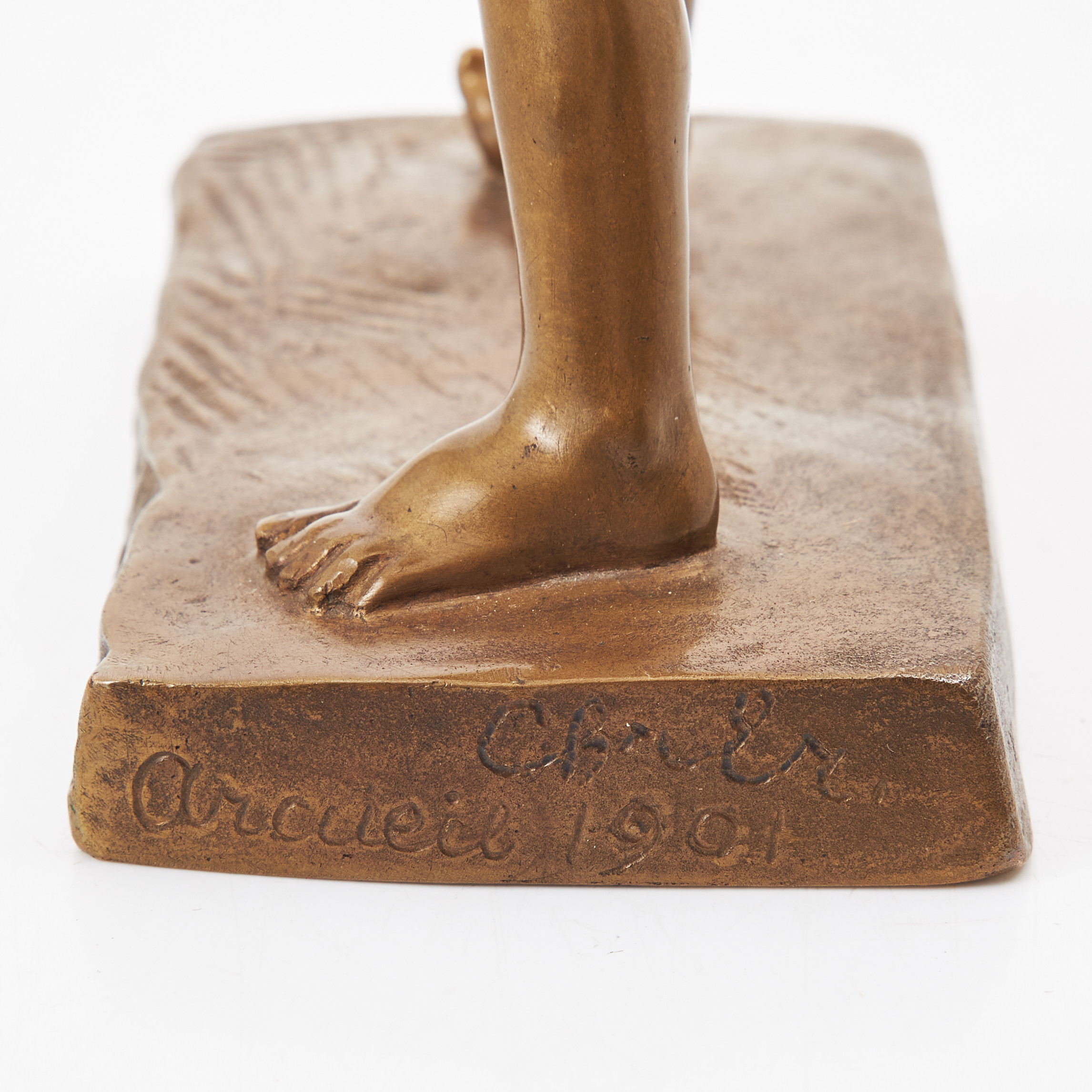 CHRISTIAN ERIKSSON (1858-1935). "Elof", skulptur, brons, signerad och ...