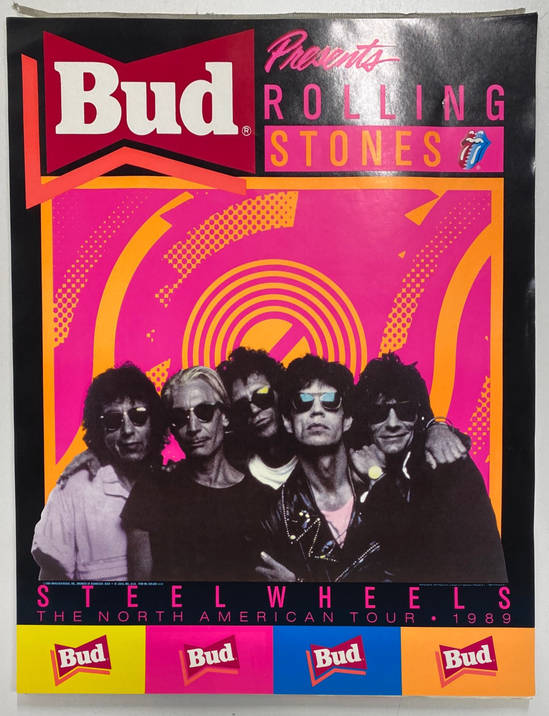 Images for 3372252. 1989 BUD STEEL WHEELS POSTERS, THE ROLLING STONES ...