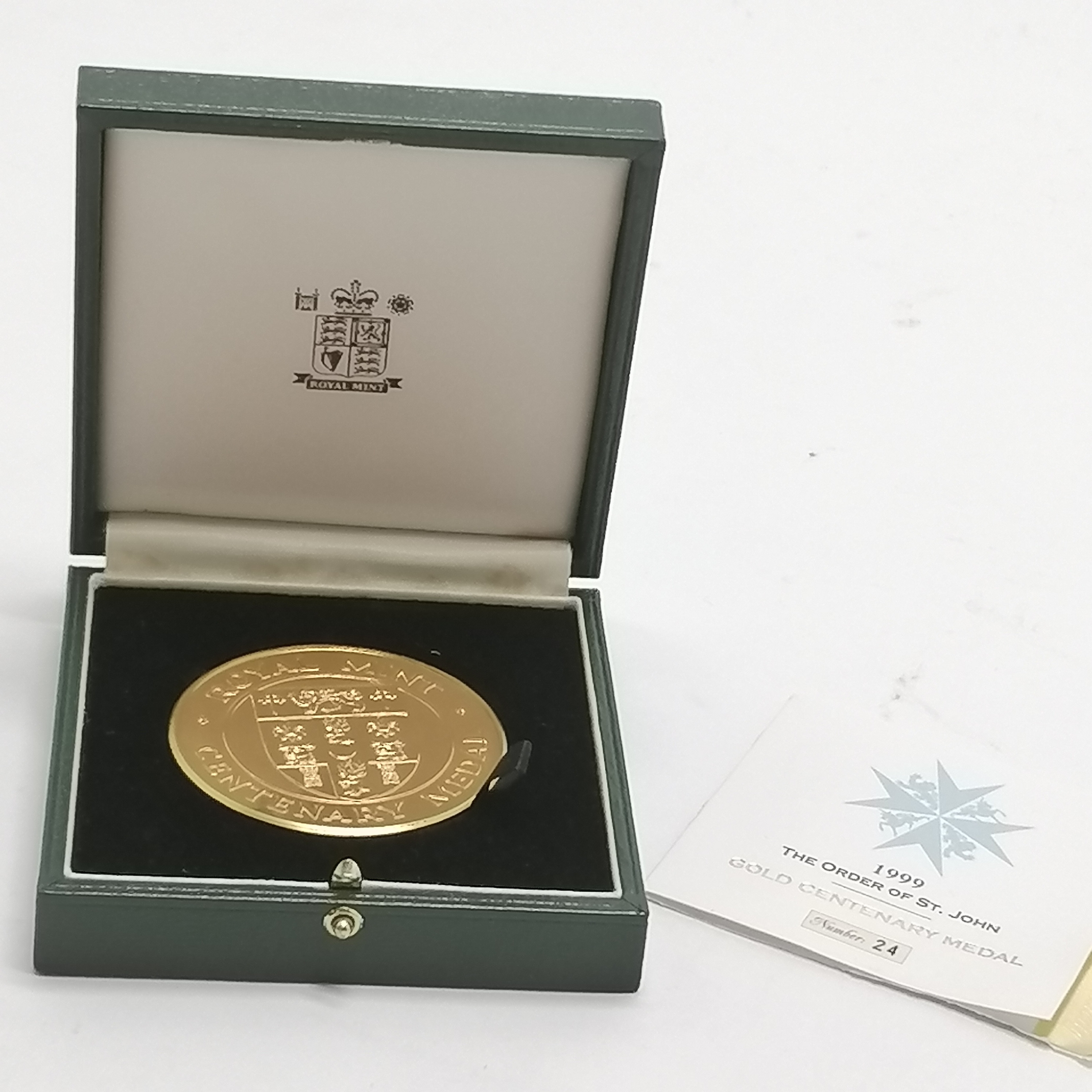 Images for 3373055. ROYAL MINT 9CT GOLD ST JOHN CENTENARY 188g MEDAL IN ...