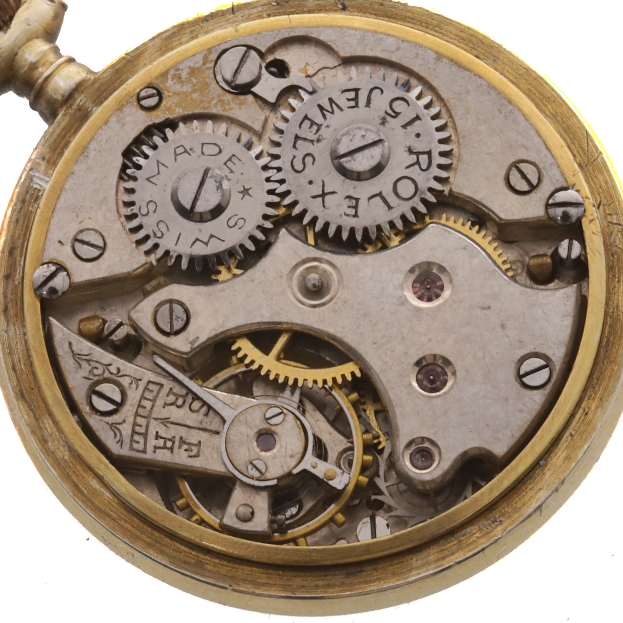 Images for 3373931. ROLEX: A LADIES SILVER GILT KEYLESS FOB WATCH WITH ...